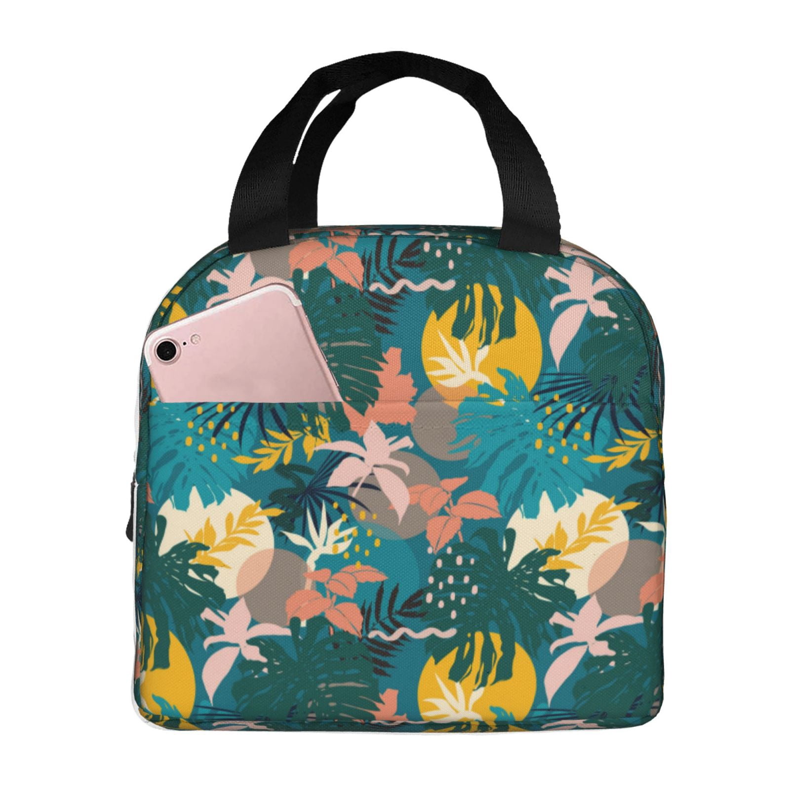 Salouo Hawaiian Style for Unisex Lunch Bag Leakproof Lunch Tote Large ...