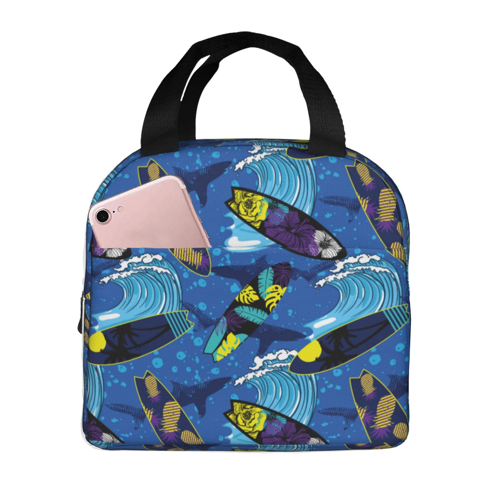 Salouo Hawaiian Style for Unisex Lunch Bag Leakproof Lunch Tote Large ...