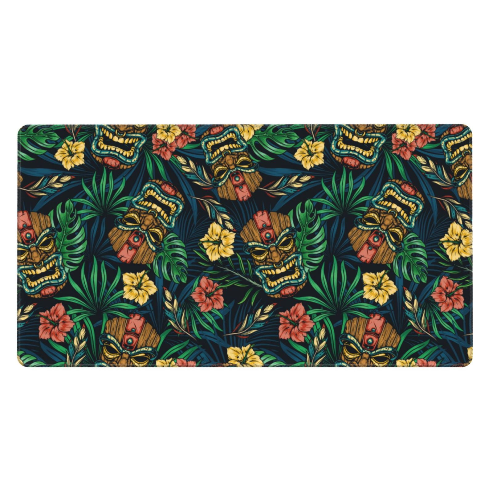 Salouo Hawaiian Tribal Mask Print Large Mouse Pad,Extended Mat Desk Pad ...
