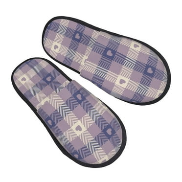 Aerusi Women's Checker Slide Indoor Slippers - Walmart.com