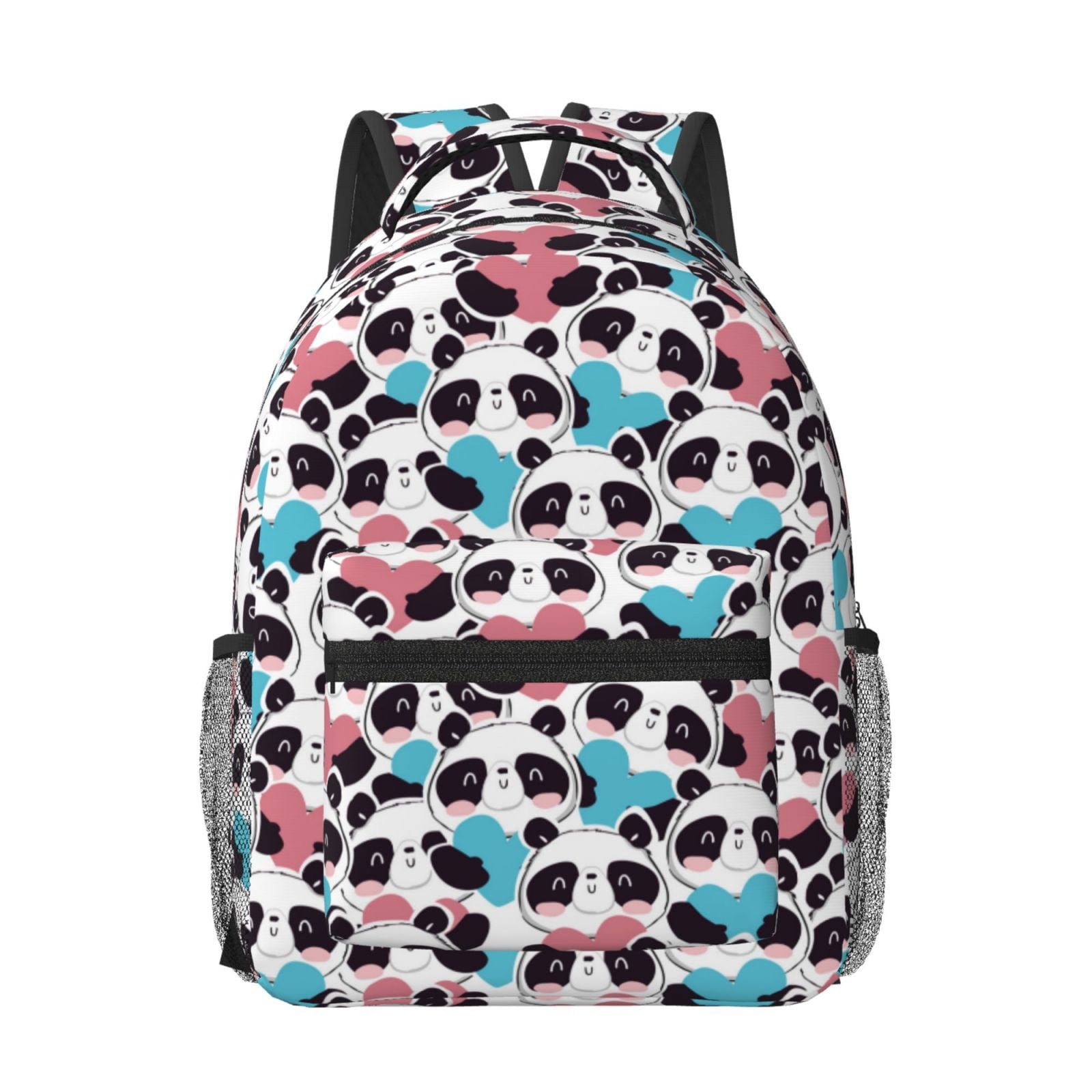 Salouo Heart Panda Print Laptop Backpack 16.5'' Daypack Carry On ...