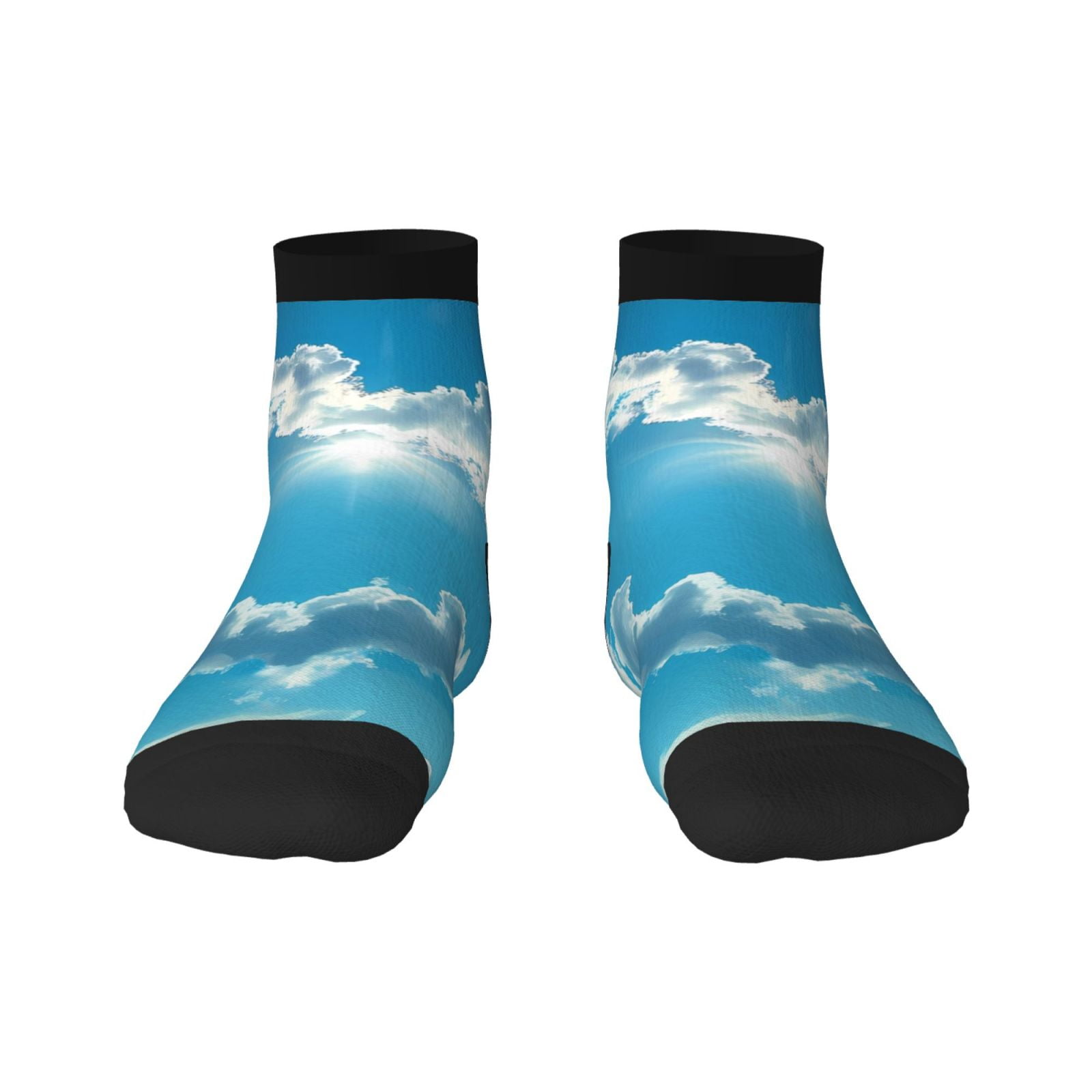 Salouo Heart Shaped Cloud Pattern Unisex Middle Tube Socks,Middle ...