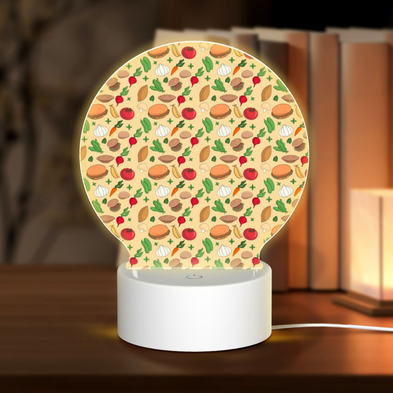 Salouo Herb Of Burger for Round Acrylic Night Light - Acrylic Sheets ...