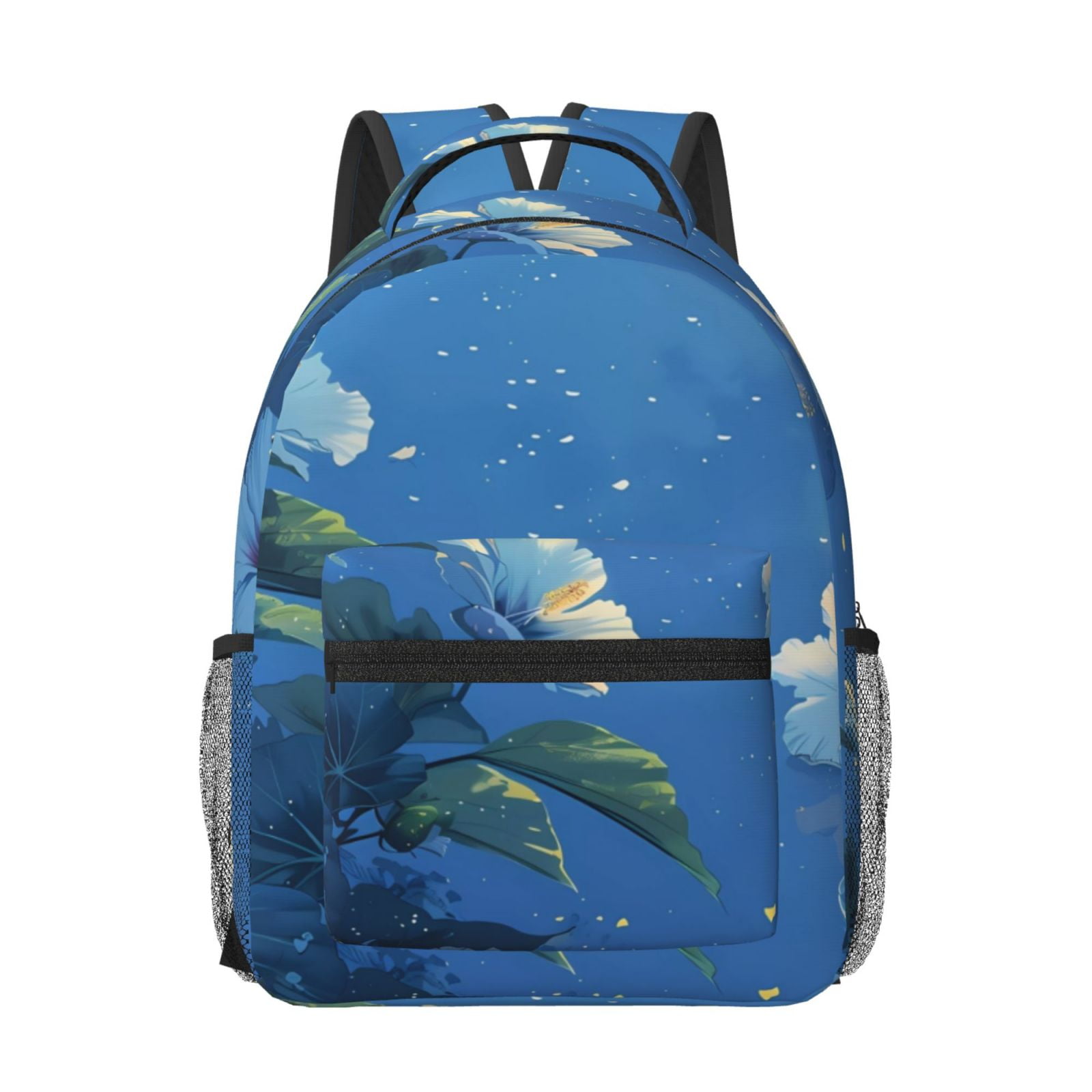 Salouo Hibiscus Flowers Calm Water Print Laptop Backpack 16.5'' Daypack ...