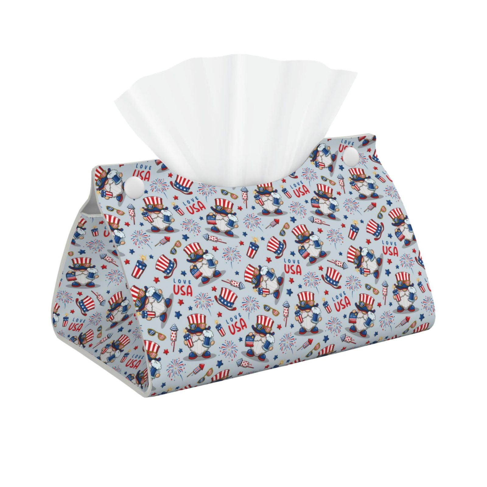 Salouo I Love USA Pattern Long Tissue Box Cover Rectangular–Plus Size ...