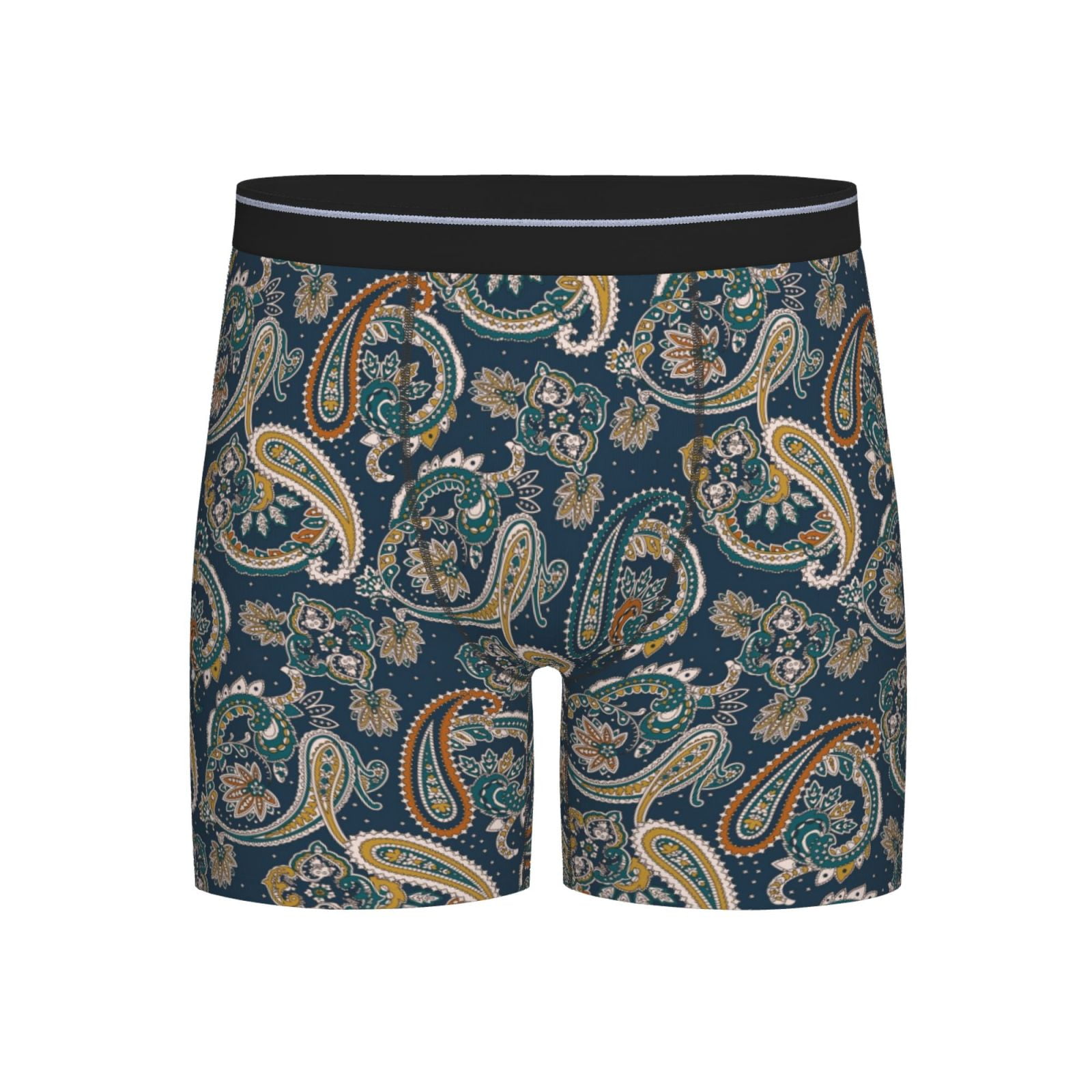 Salouo Indian Paisley 2 Pattern Men's Boxer Briefs, Soft & Breathable ...