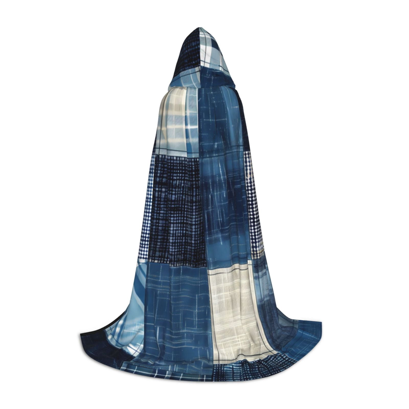 Salouo Indigo Patchwork Quilt for Kid's Hooded Cape Halloween Costume ...