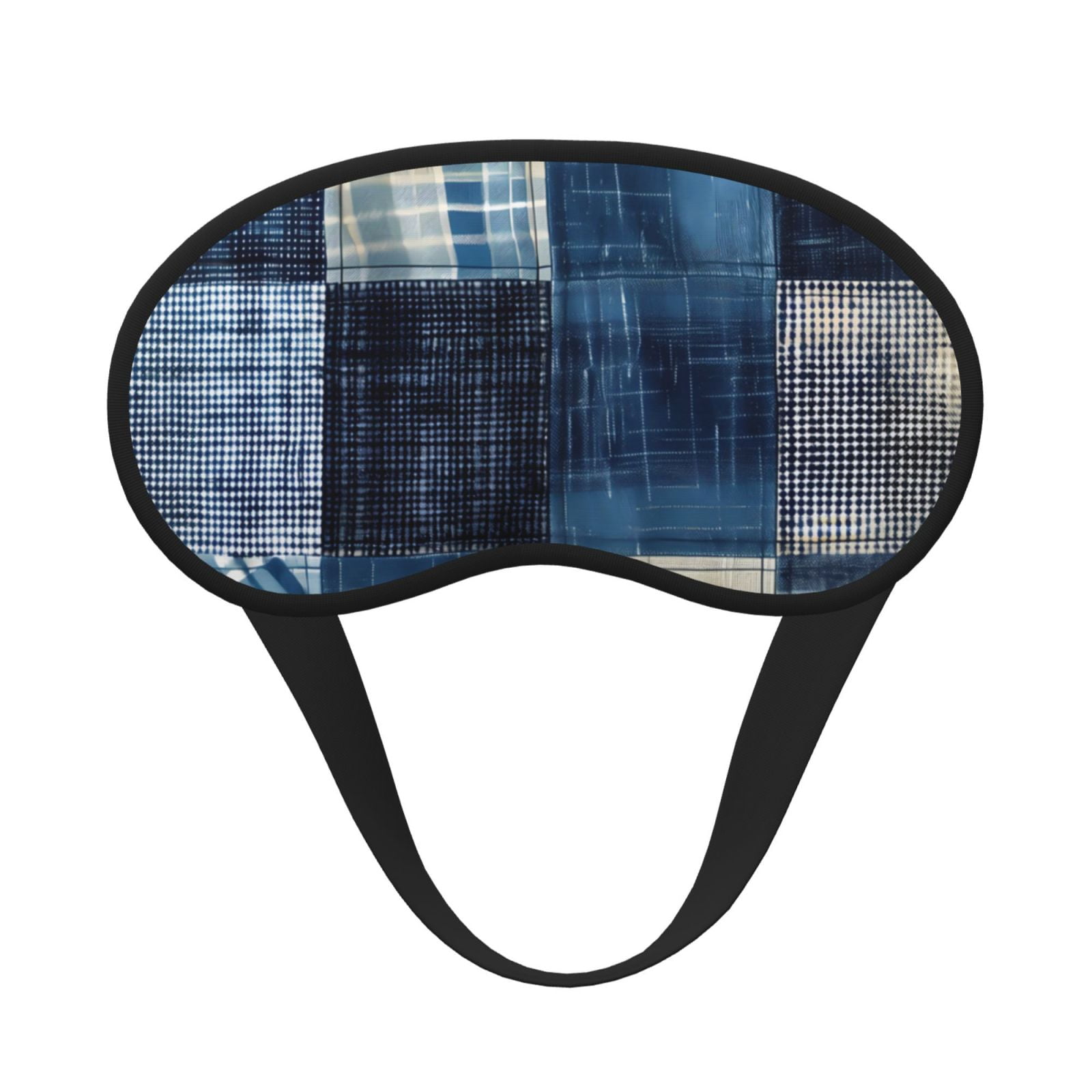 Salouo Indigo Patchwork Quilt Pattern Eye Masks, 1-Pack Sleep Mask Eye ...