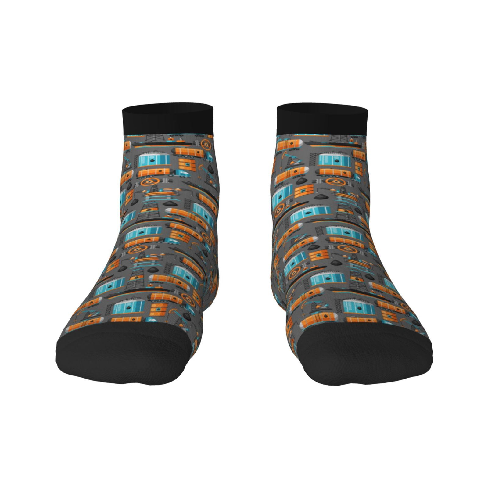 Salouo Industrial Transportation Pattern Unisex Middle Tube Socks ...