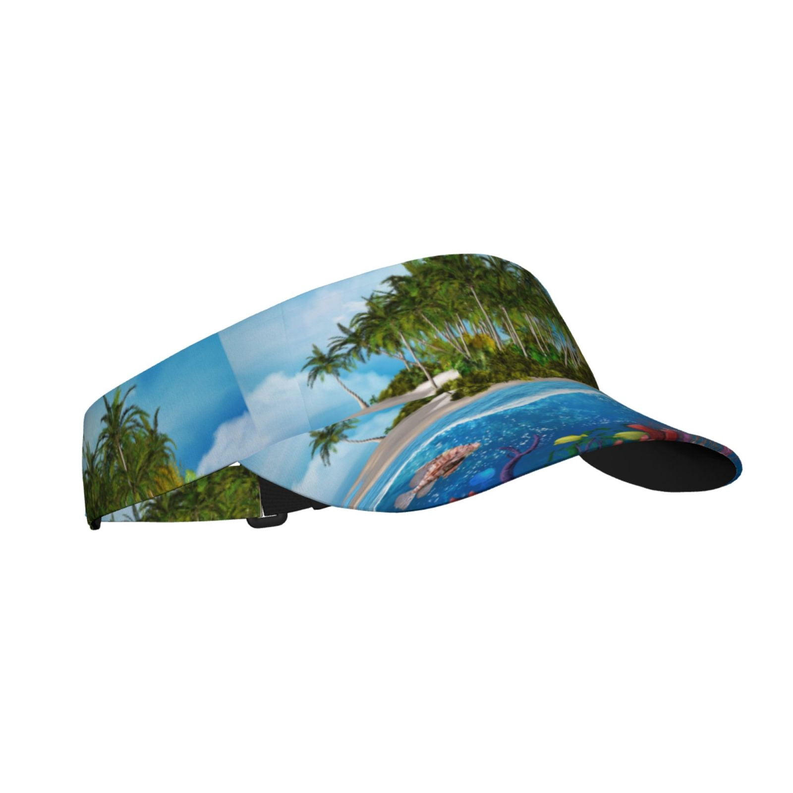 Salouo Island And Coral Reef Pattern Sport Sun Visor Hats,1-Piece of ...