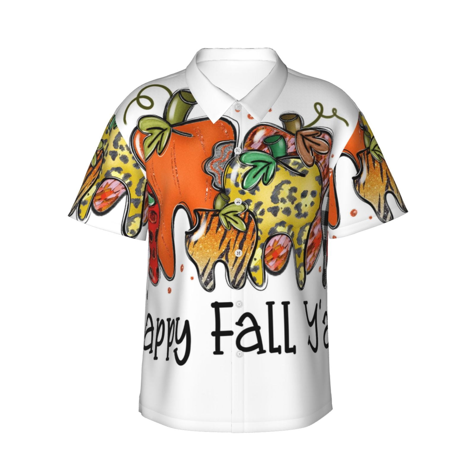 Salouo It'S Fall Y'All for Hawaiian Shirt for Men,Summer Beach Casual ...