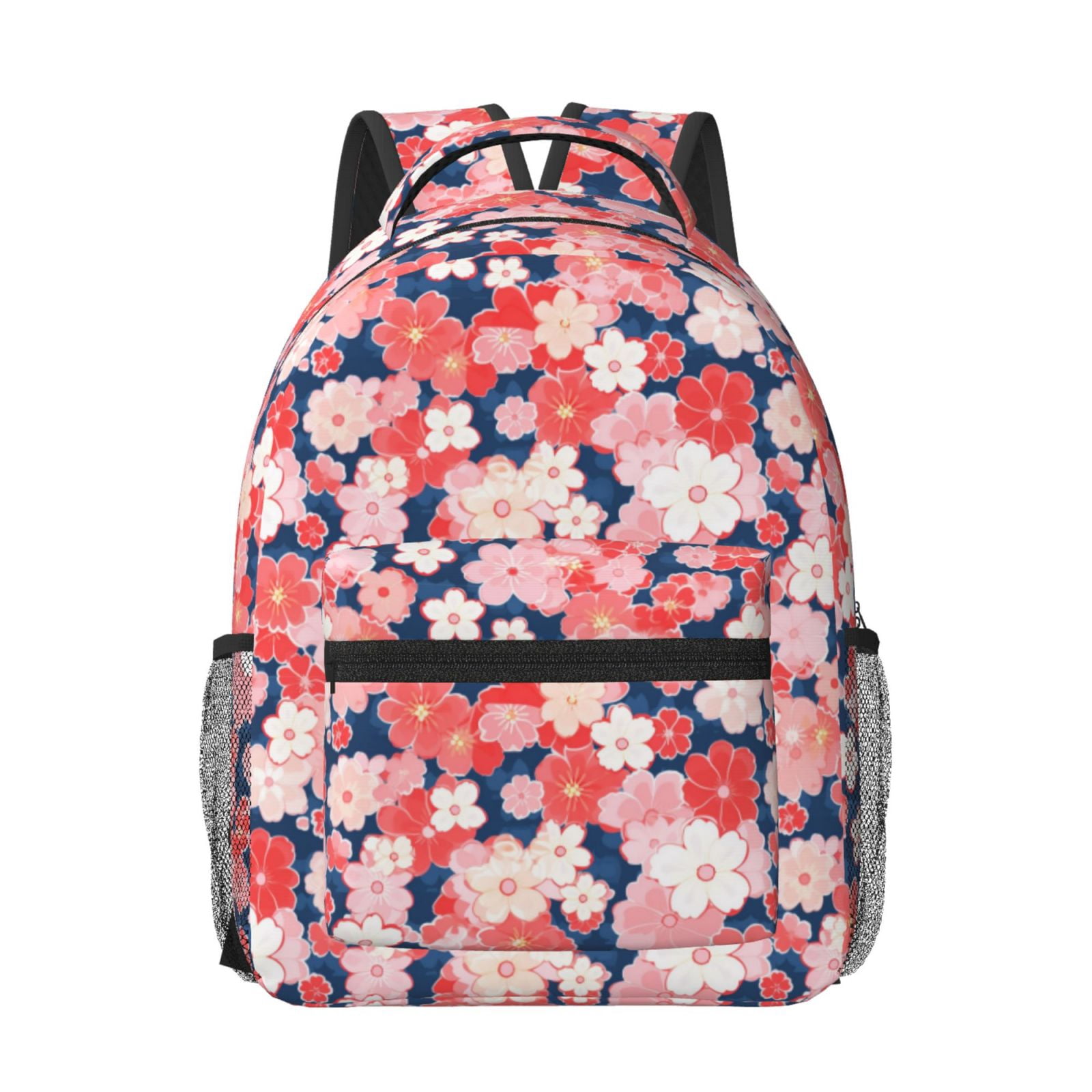 Salouo Japanese Cherry Blossoms Print Laptop Backpack 16.5'' Daypack ...