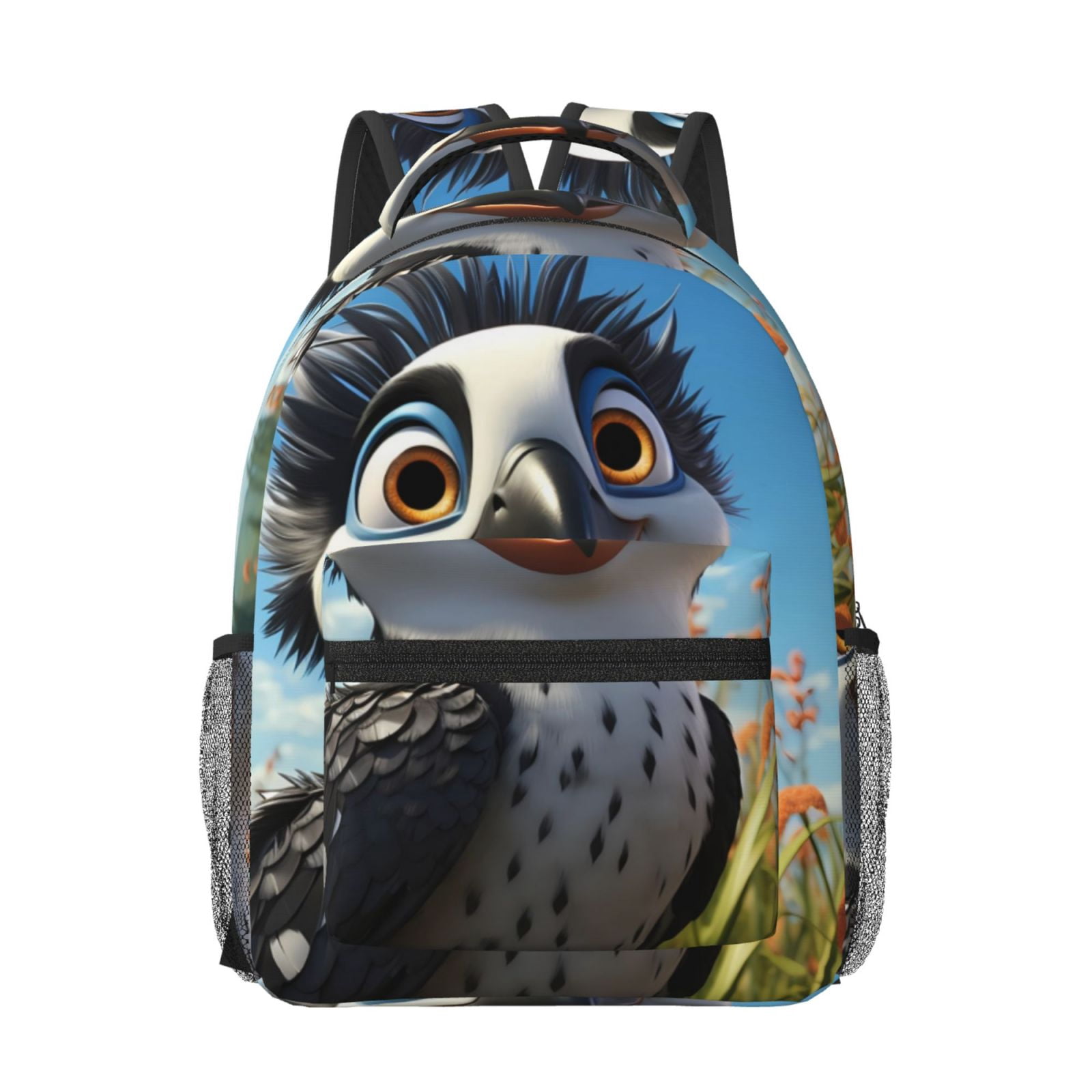 Salouo Joyful Animated Bird Print Laptop Backpack 16.5'' Daypack Carry ...