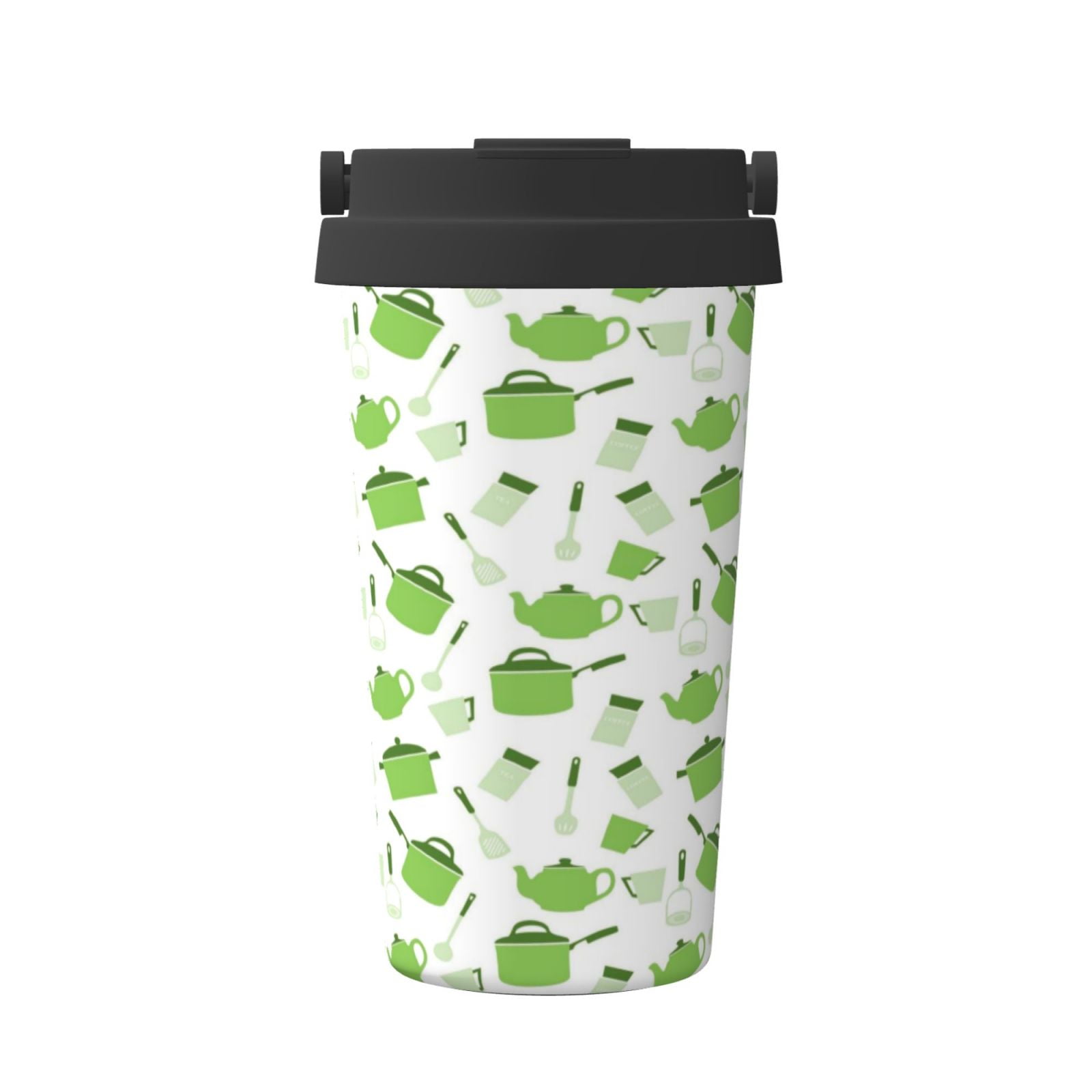 Salouo Kitchen Utensiles Cooking Pots Print Coffee Travel Mug Spill ...