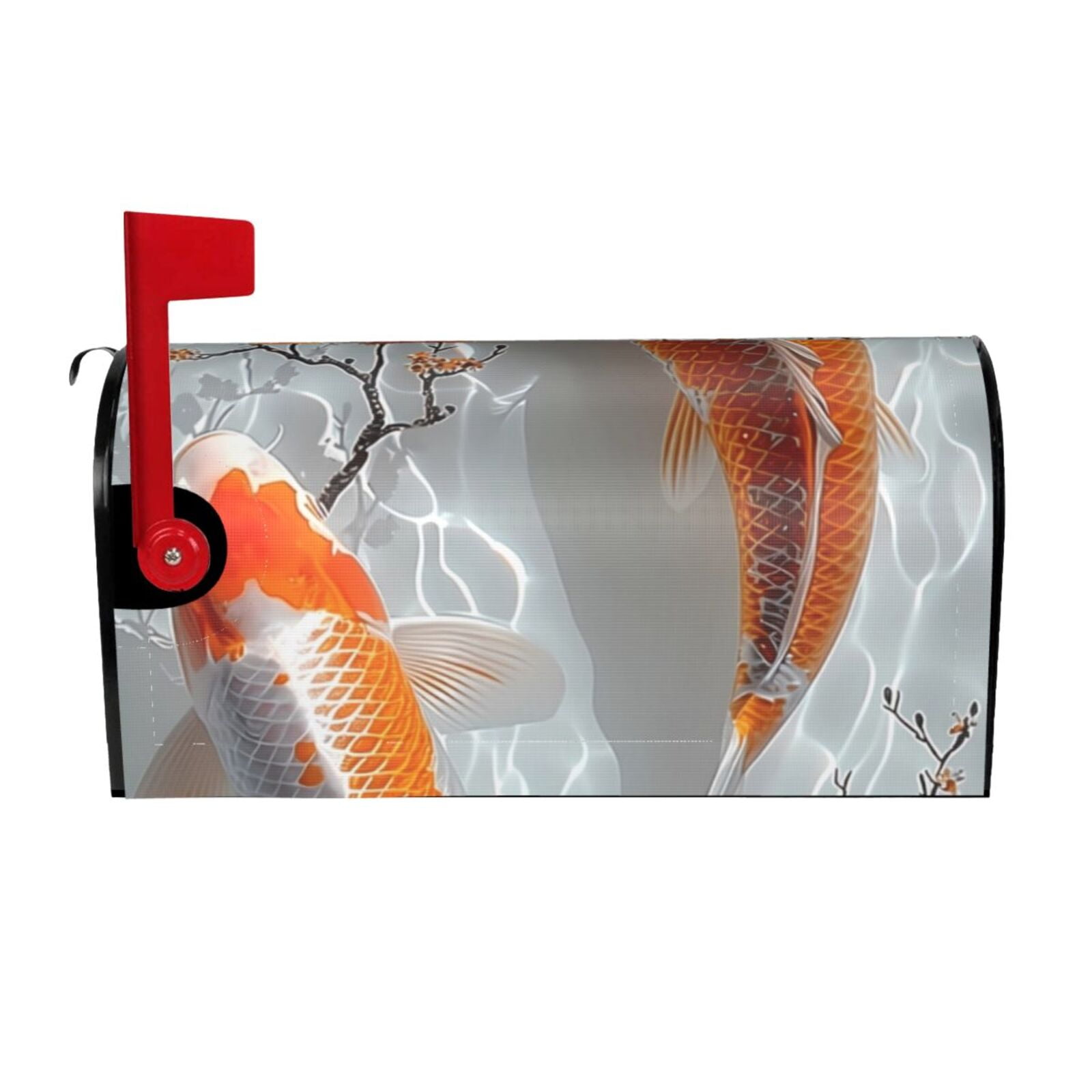 Salouo Koi Fish Water for Magnetic Mailbox Covers Waterproof Post Box ...