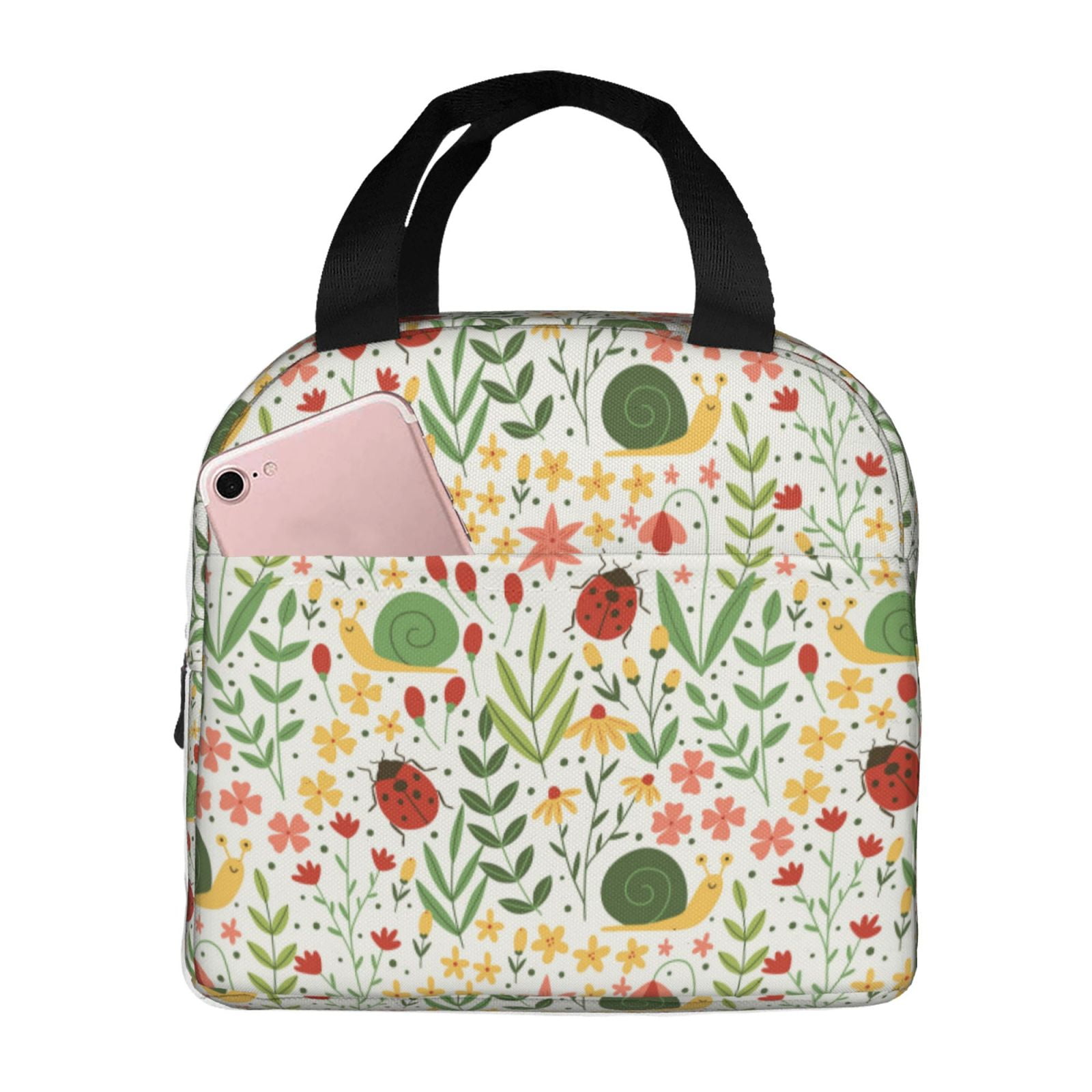 Salouo Ladybug And Wild Flowers for Unisex Lunch Bag Leakproof Lunch ...