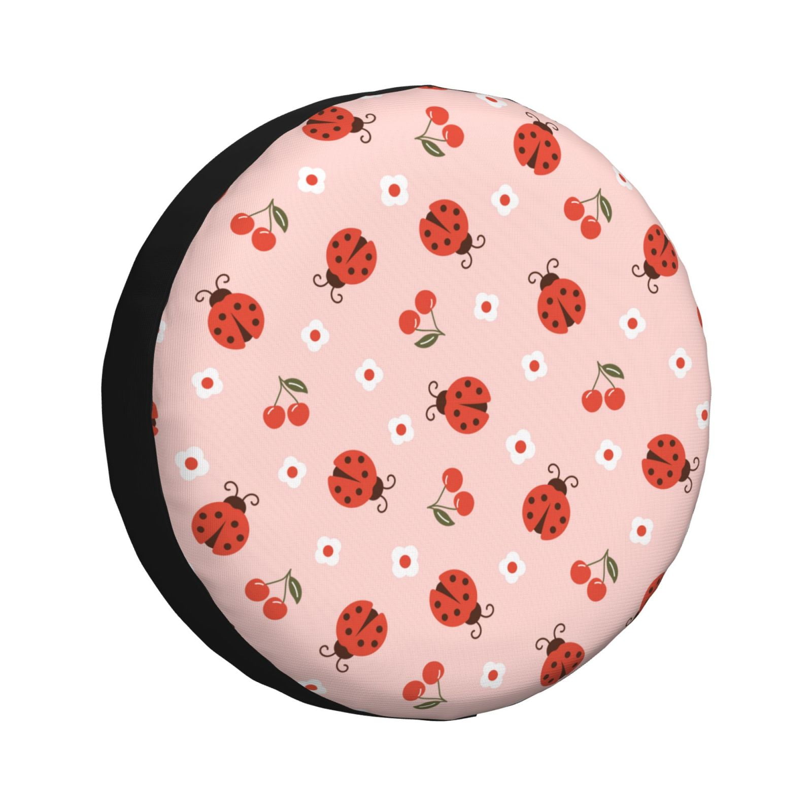 Salouo Ladybug With Flower Print Spare Tire Cover 14-17 inch Spare Tire ...