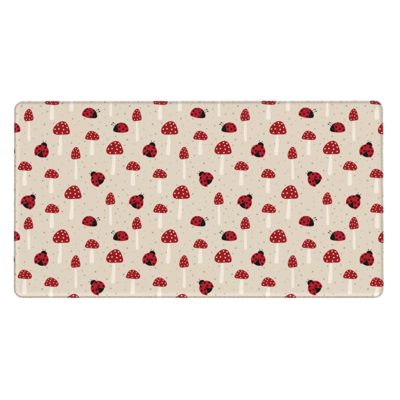 Salouo Ladybug With Mushroom Print Large Mouse Pad,Extended Mat Desk ...