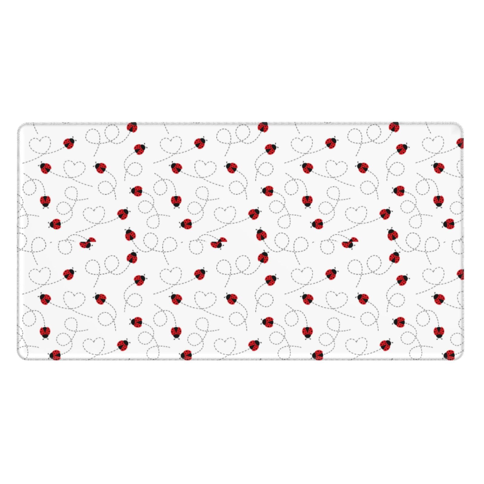 Salouo Ladybugs Flying On Dotted Route Print Large Mouse Pad,Extended ...