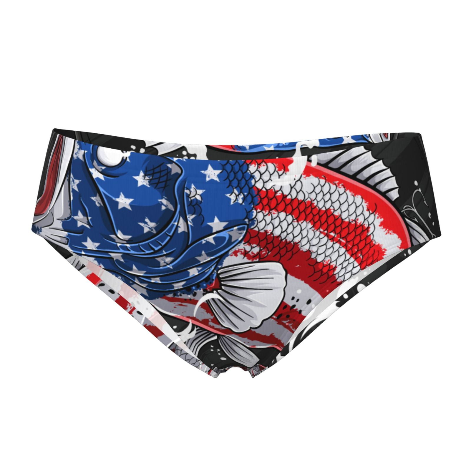 Salouo Largemouth Bass Fish in USA for Women's Low-Waisted Hipster ...