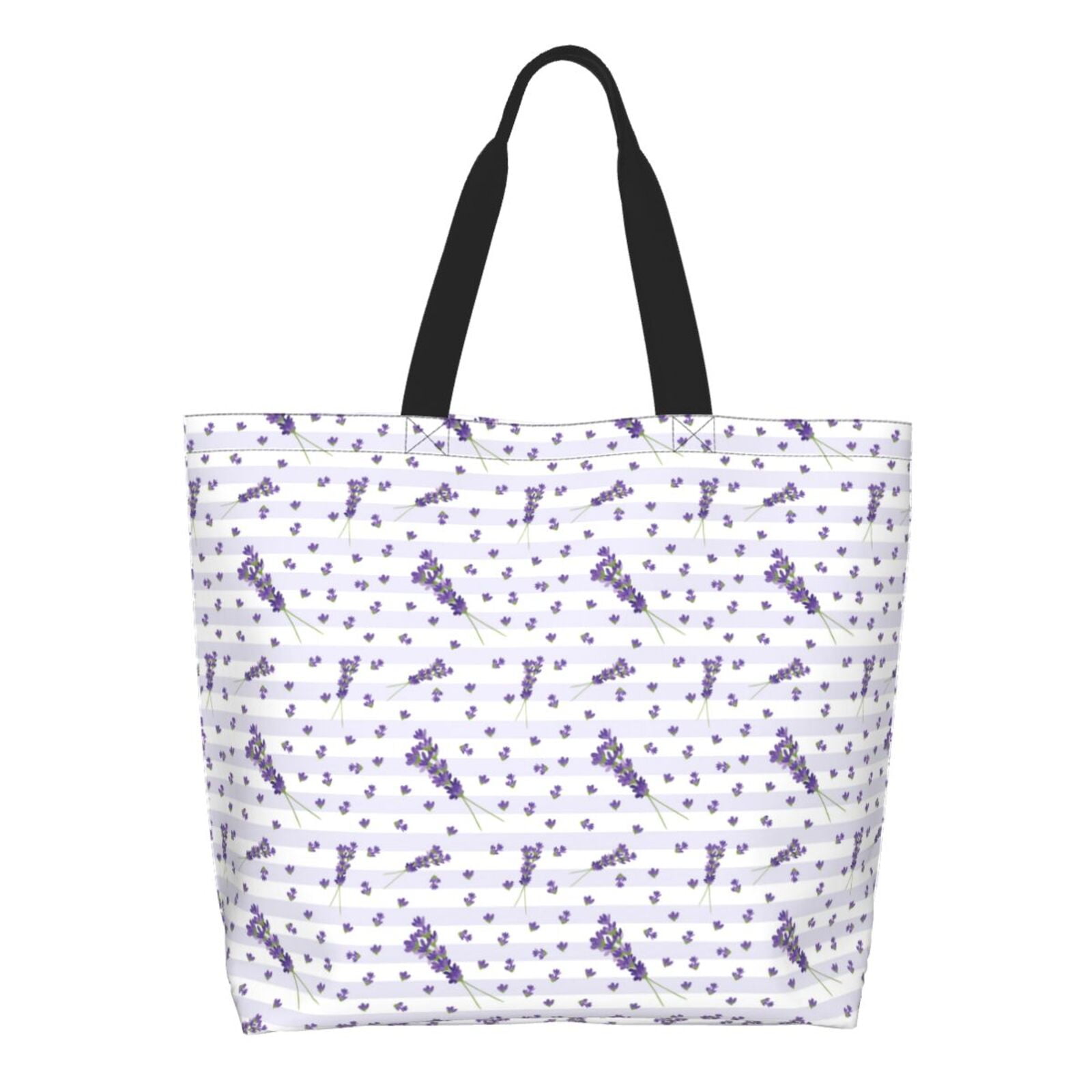 Salouo Lavender Flowers for Tote Bag for Women - Shoulder Shopping Bag Handbag Hobo Bags Casual ...