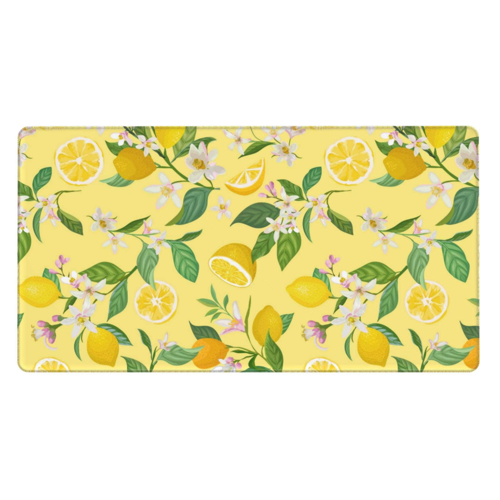 Salouo Lemon Print Large Mouse Pad,Extended Mat Desk Pad, 3mm Thick ...