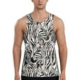 Salouo Leopard And Zebra for Men's Tank Tops,Sleeveless Muscle Shirts ...