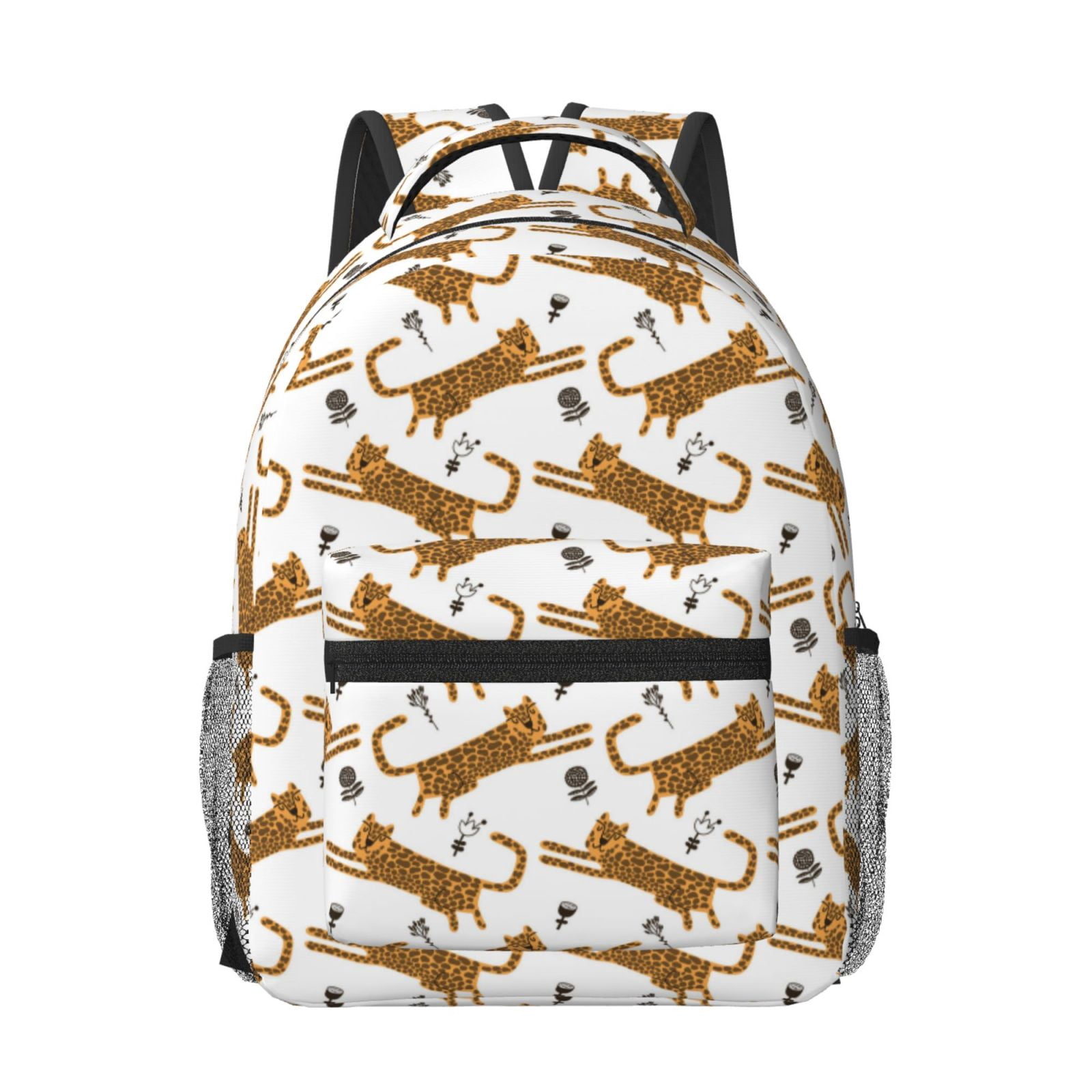 Salouo Leopard Print Print Laptop Backpack 16.5'' Daypack Carry On ...