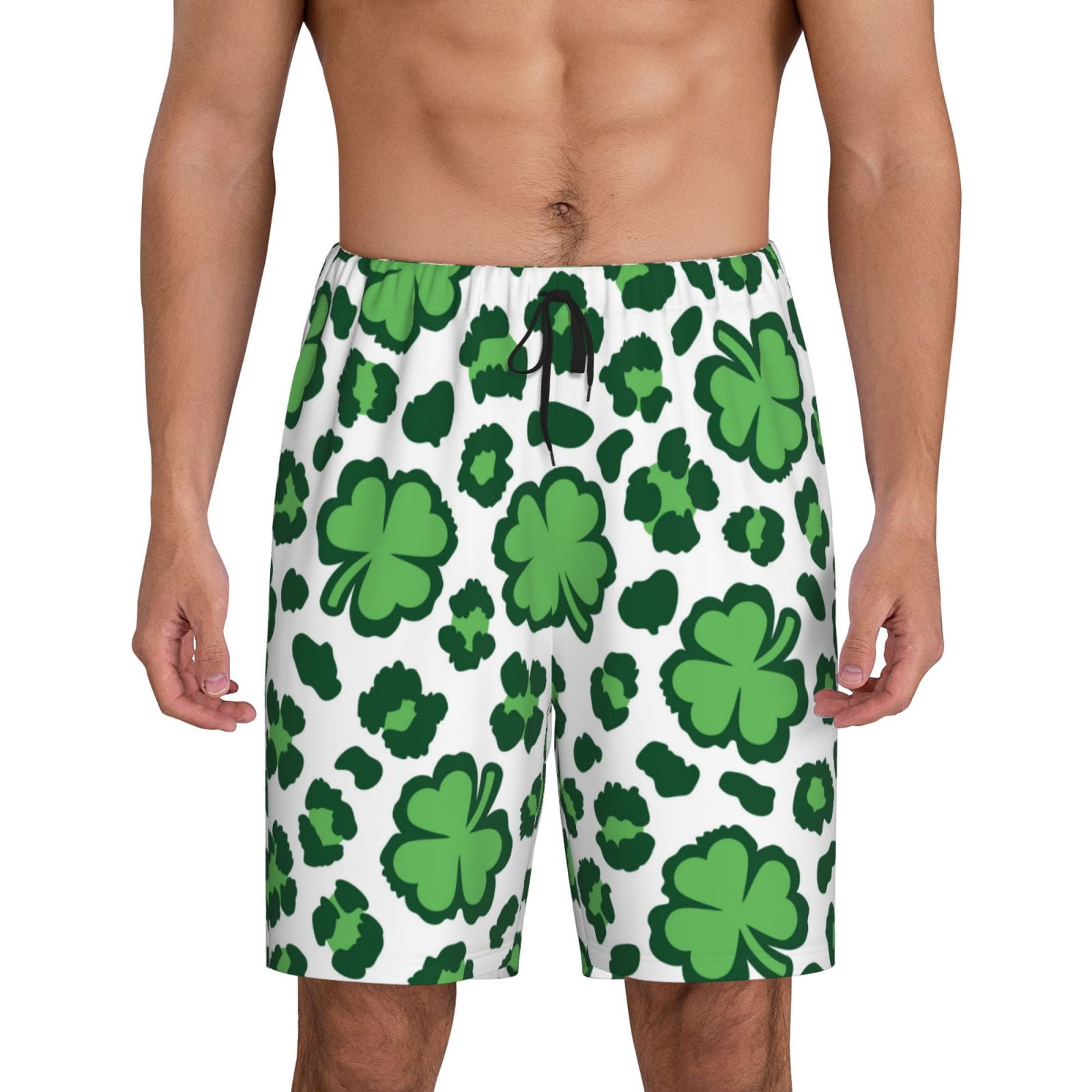Salouo Leopard print St. Patrick's Day Pattern Men's Sleep Pajama ...