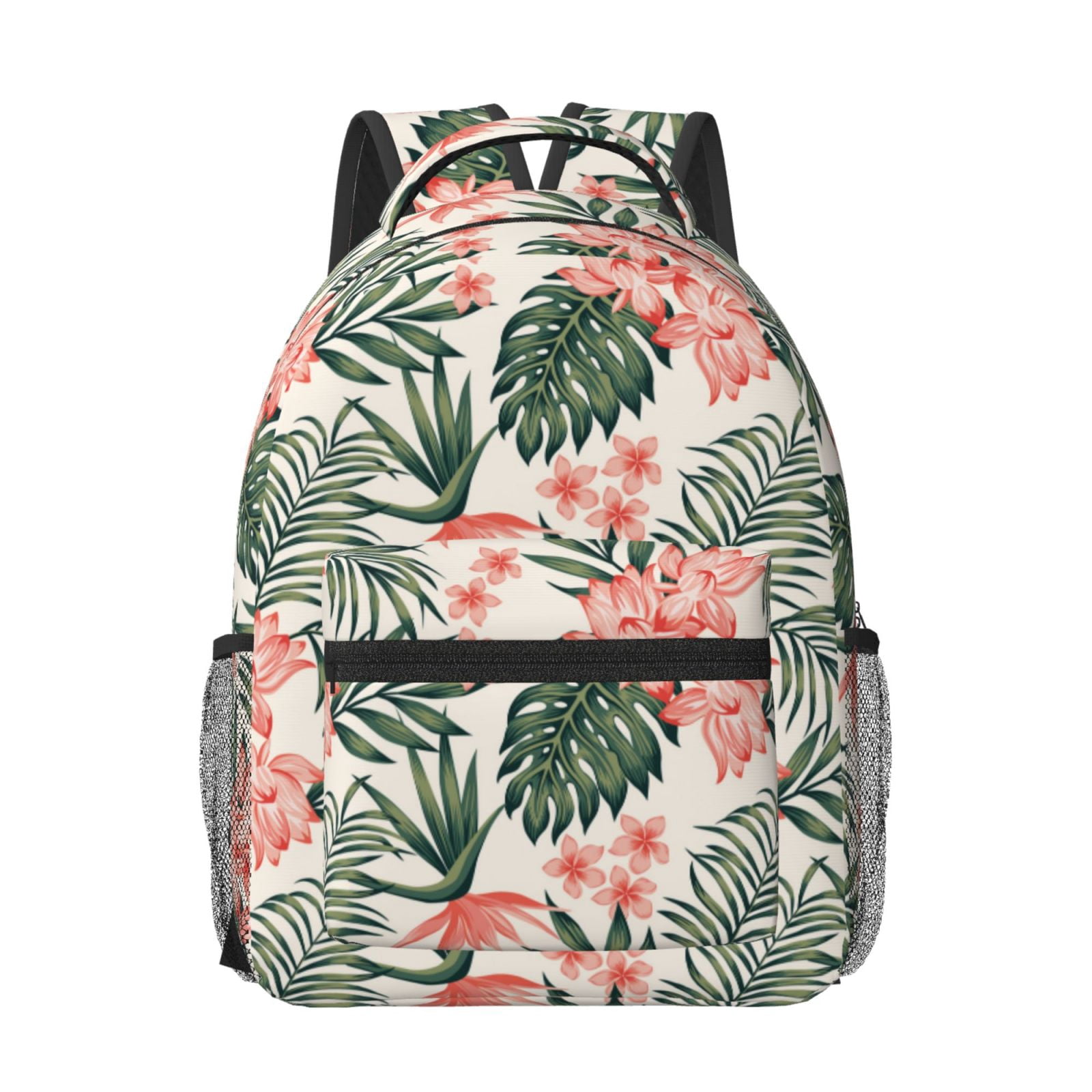 Salouo Lilies Flowers Print Laptop Backpack 16.5'' Daypack Carry On ...