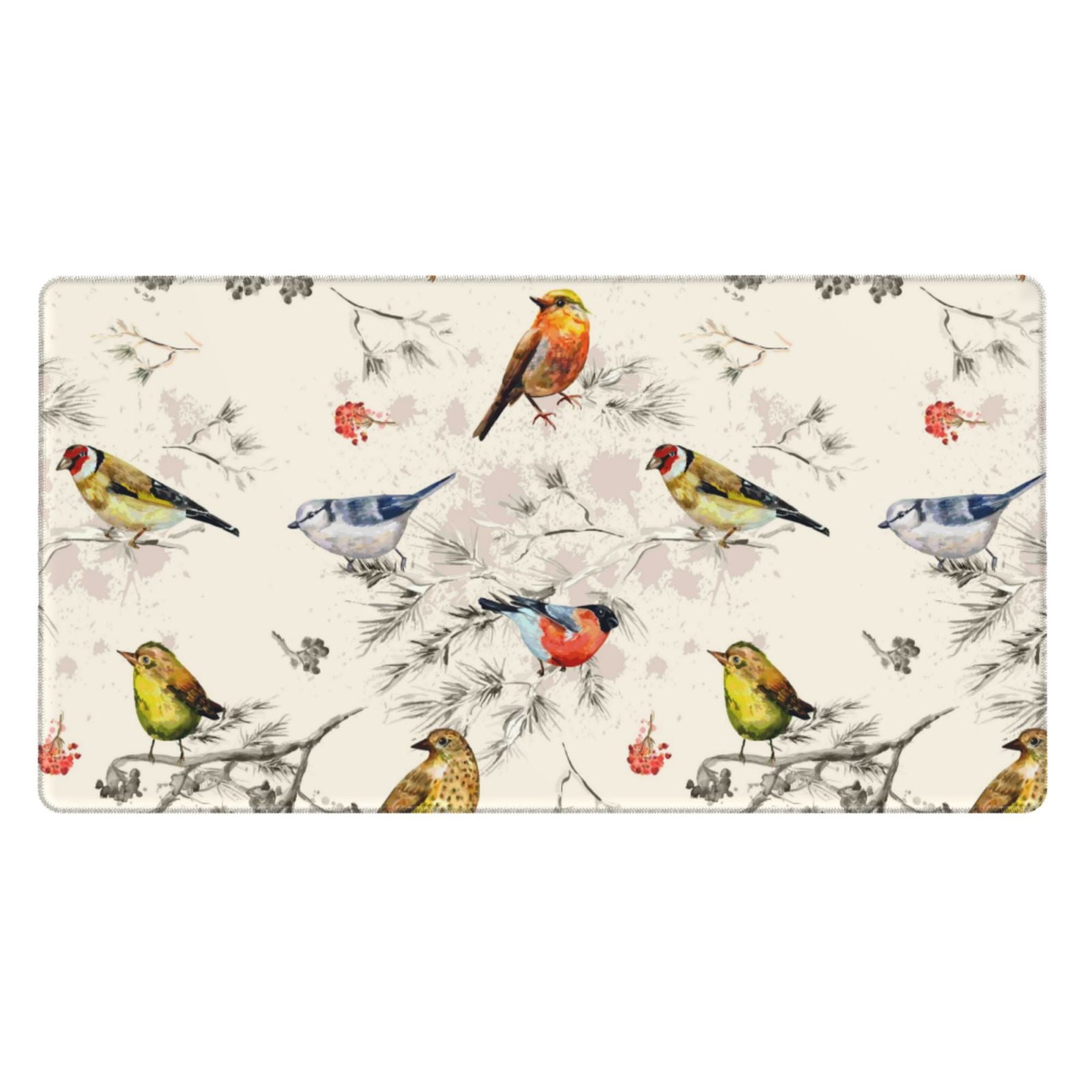 Salouo Little Birds Print Large Mouse Pad,Extended Mat Desk Pad, 3mm ...