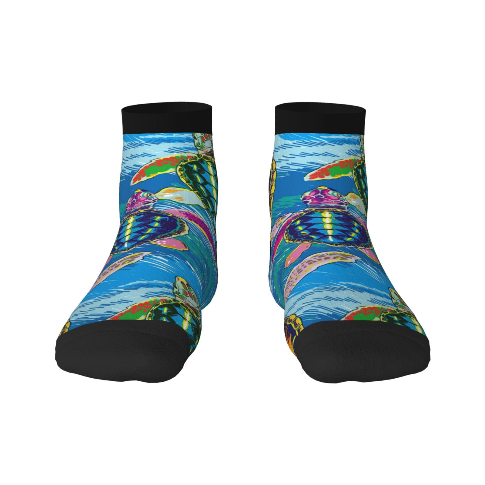 Salouo Little Sea Turtles Pattern Unisex Middle Tube Socks,Middle ...