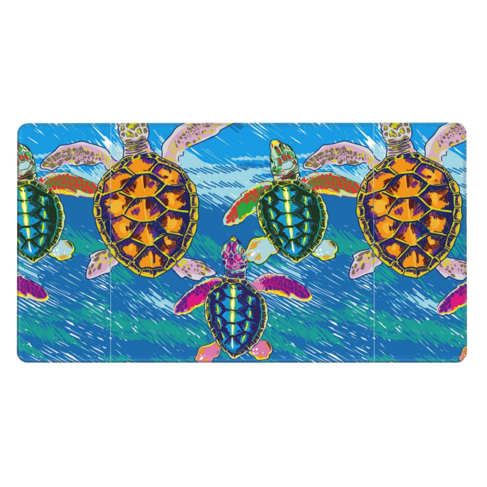 Salouo Little Sea Turtles Print Large Mouse Pad,Extended Mat Desk Pad ...