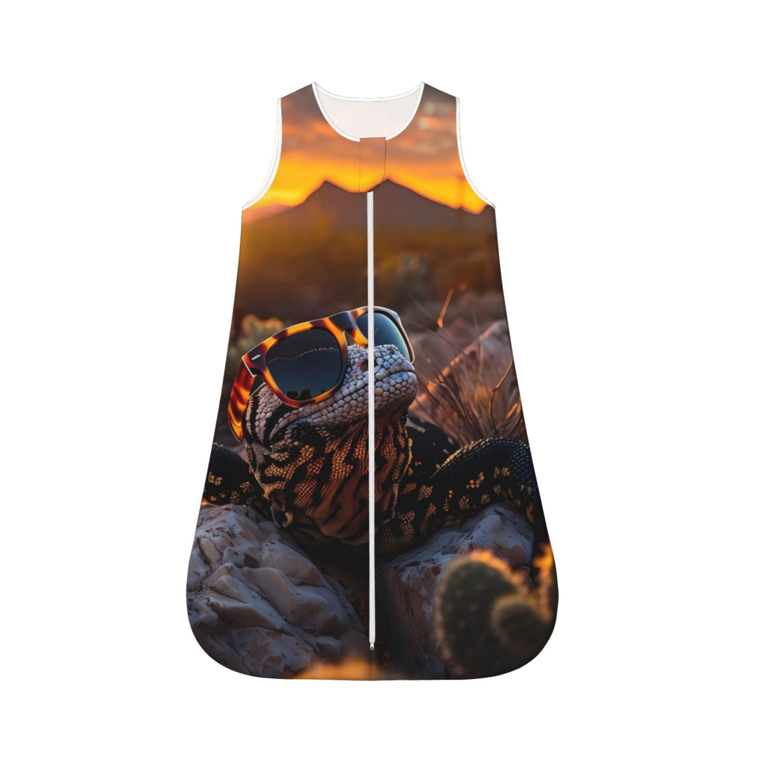 Salouo Lizard With Sunglasses Sunset Print Baby Sleep Sack Wearable ...