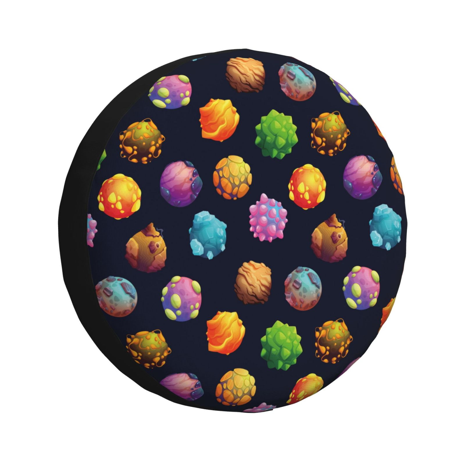 Salouo Lovely Planet Print Spare Tire Cover 14-17 inch Spare Tire ...