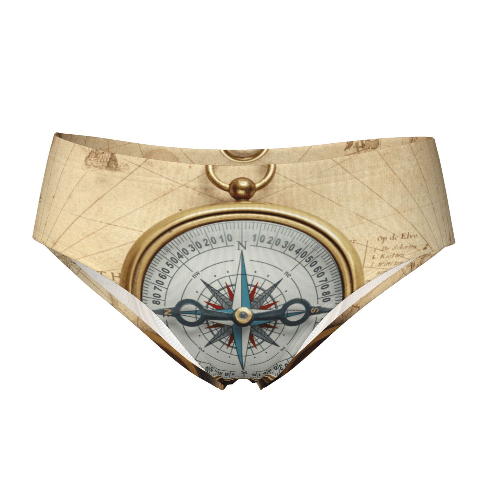 Salouo Magnetic Old Compass On World Map for Women's Low-Waisted ...