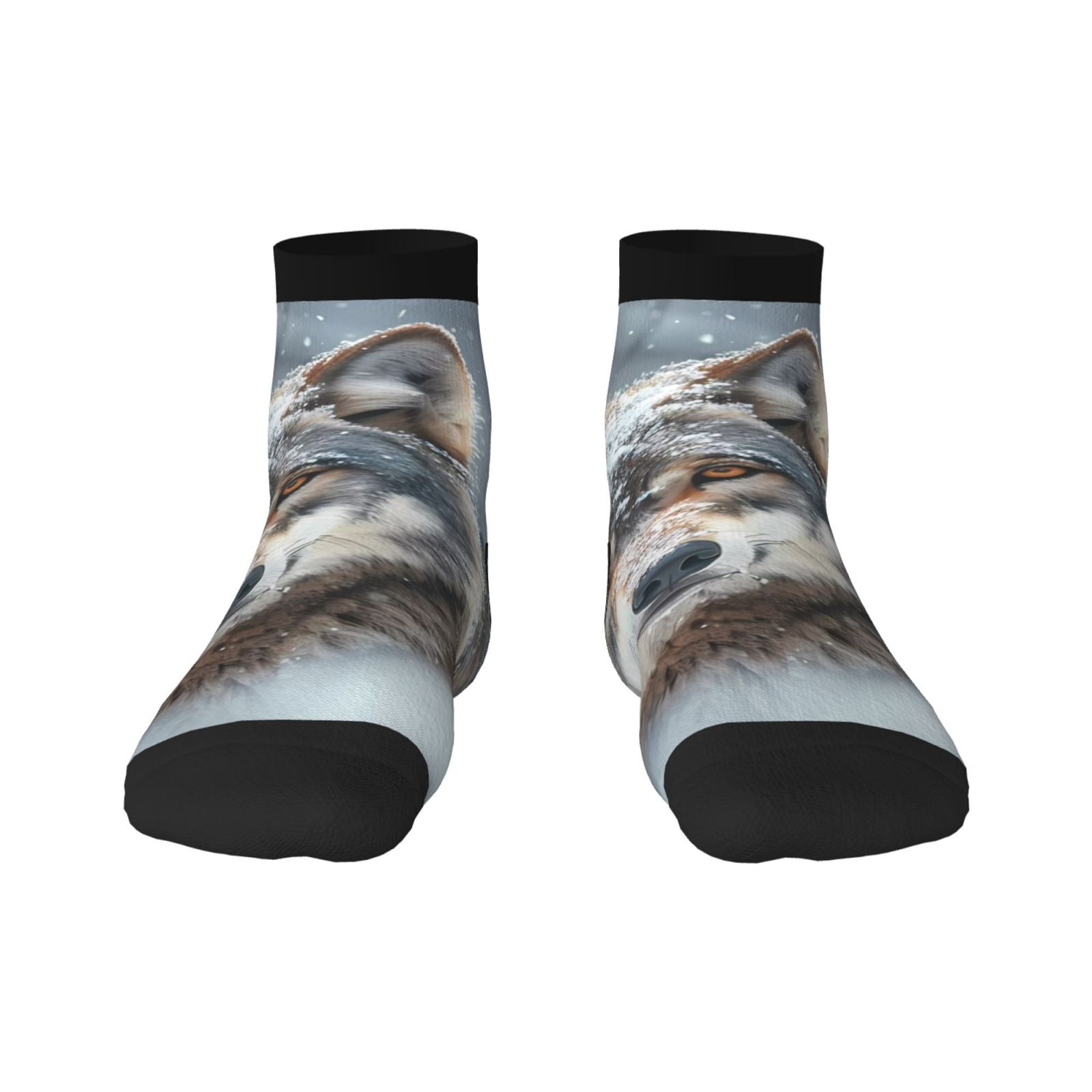 Salouo Majestic Snowy Wolf Pattern Unisex Middle Tube Socks,Middle ...