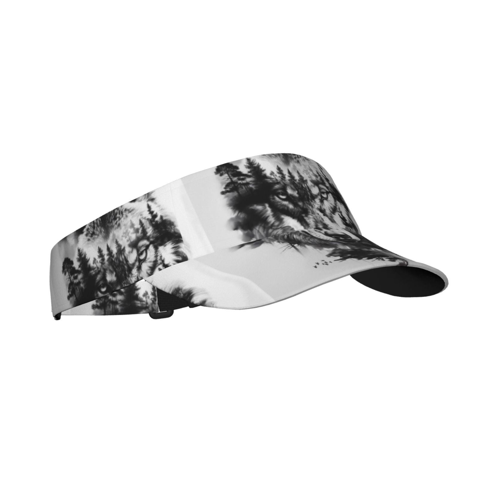 Salouo Majestic Wolf Landscape Pattern Sport Sun Visor Hats,1-Piece of ...