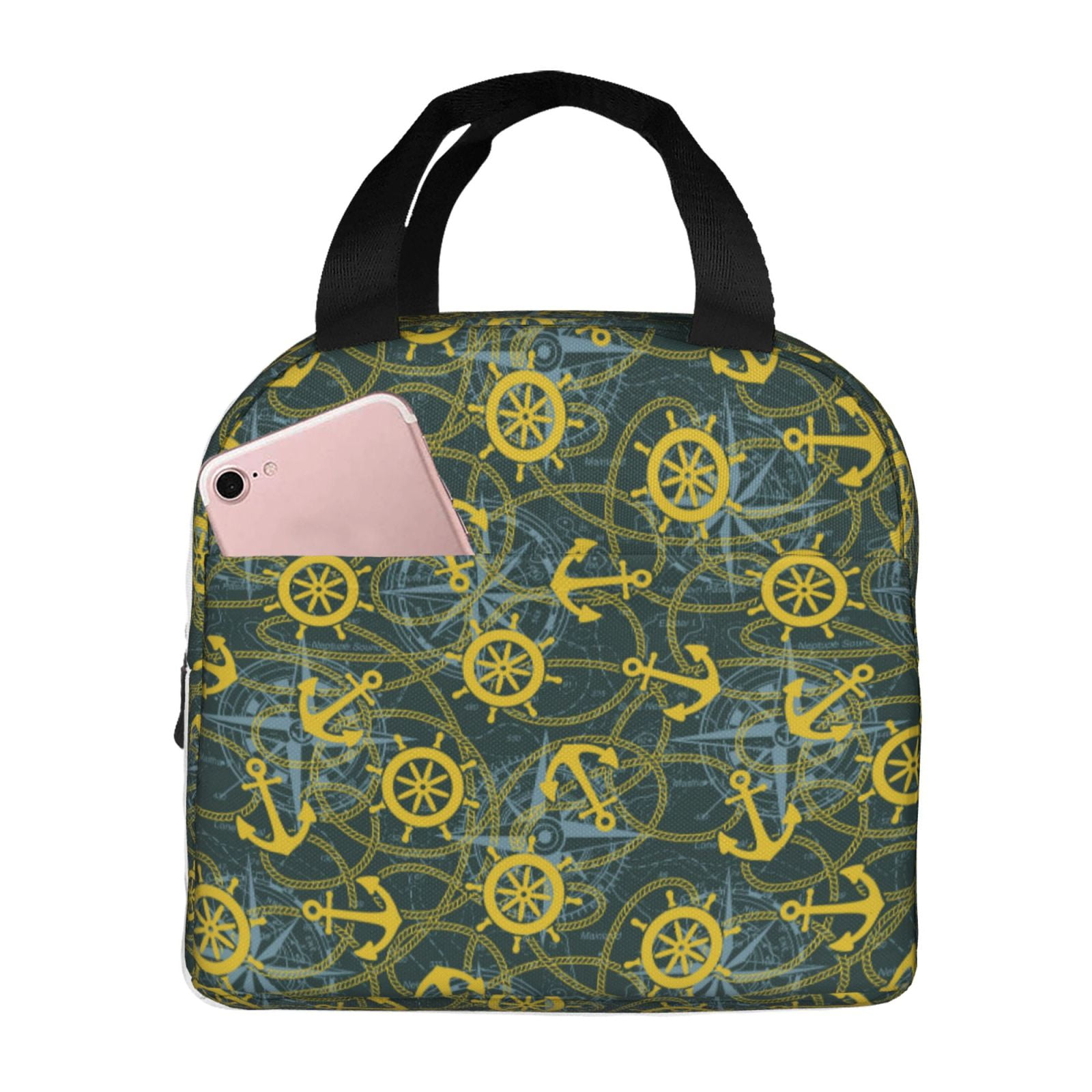 Salouo Marine Anchors And Compass for Unisex Lunch Bag Leakproof Lunch ...