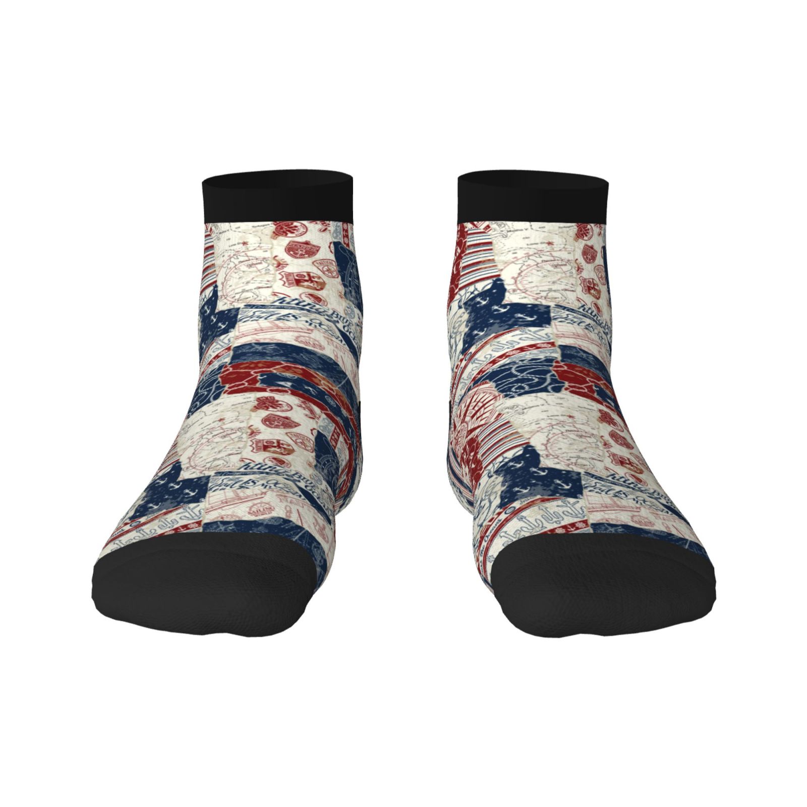 Salouo Marine Sailing Pattern Unisex Middle Tube Socks,Middle-Finger ...
