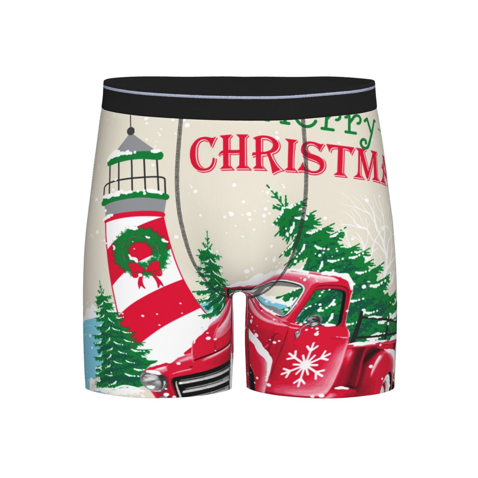 Salouo Merry Christmas 1 Pattern Men's Boxer Briefs, Soft & Breathable ...