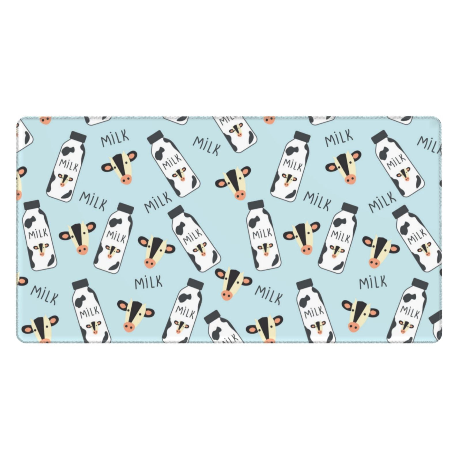 Salouo Milk Bottles And Cow Head Print Large Mouse Pad,Extended Mat ...