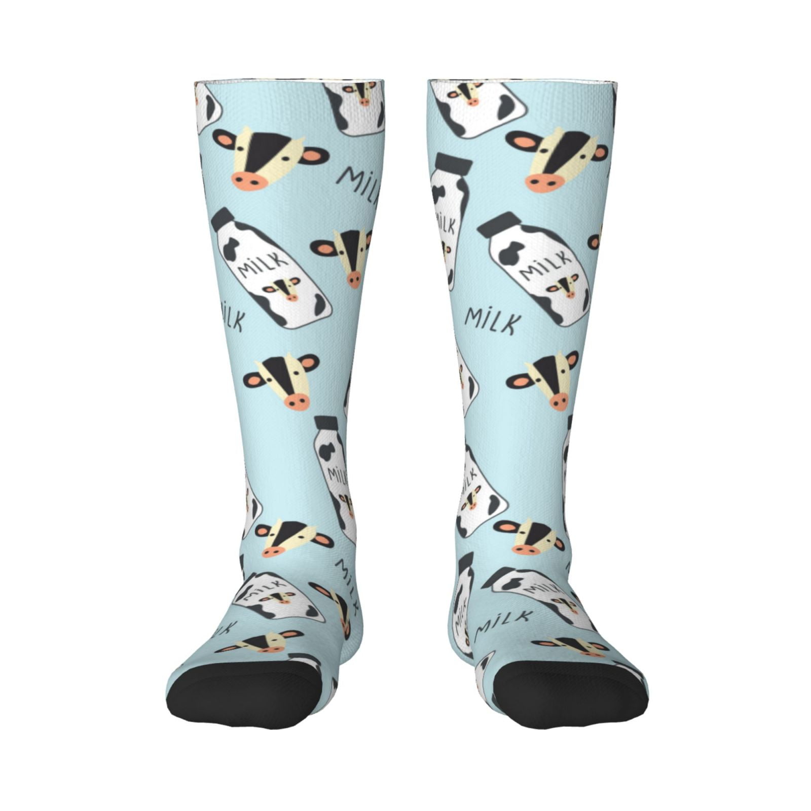 Salouo Milk Bottles And Cow Head Print Women's Men's Ankle Socks 1-pack ...