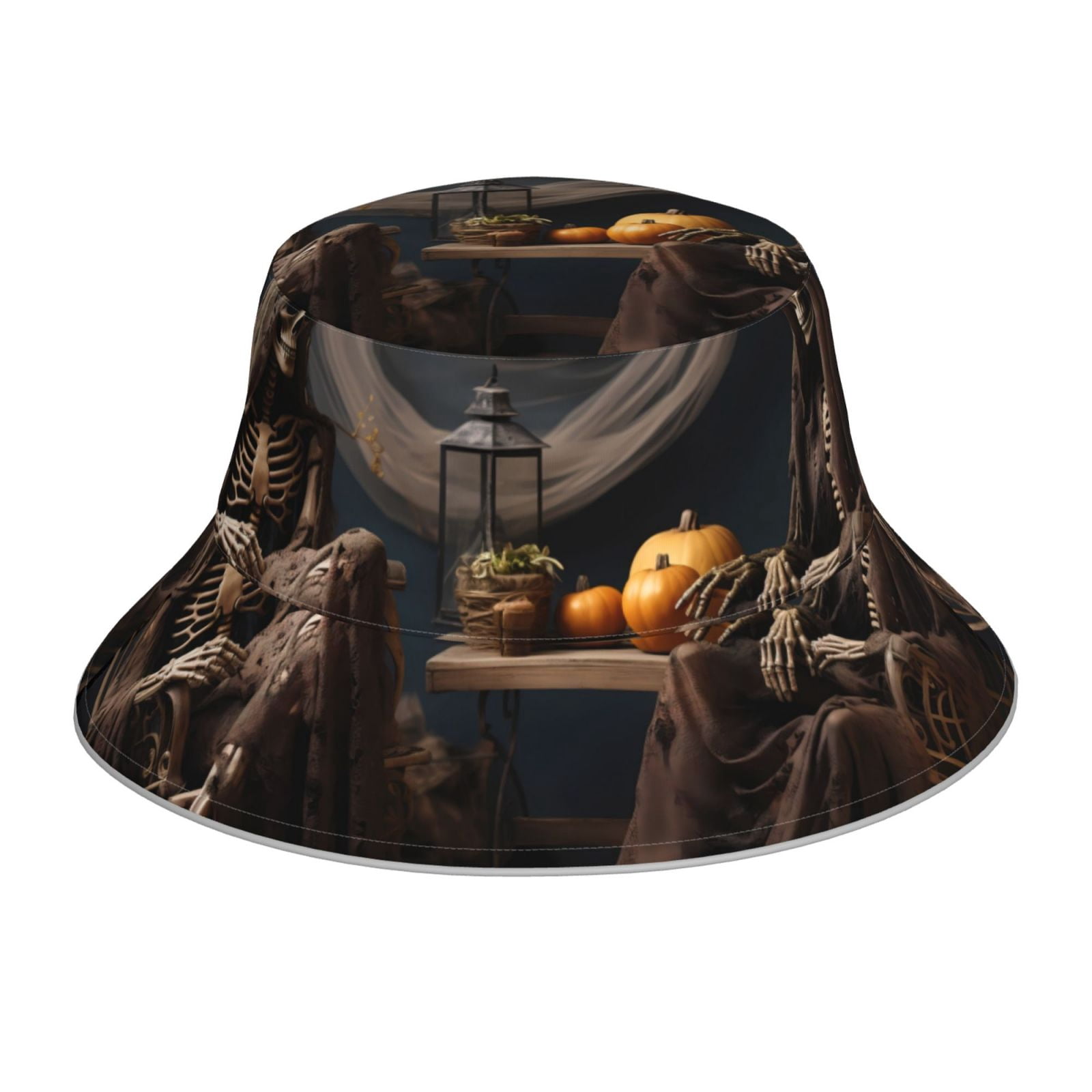 Salouo Modern Skull Sisters Print Unisex Bucket Hat, Outdoor Summer ...