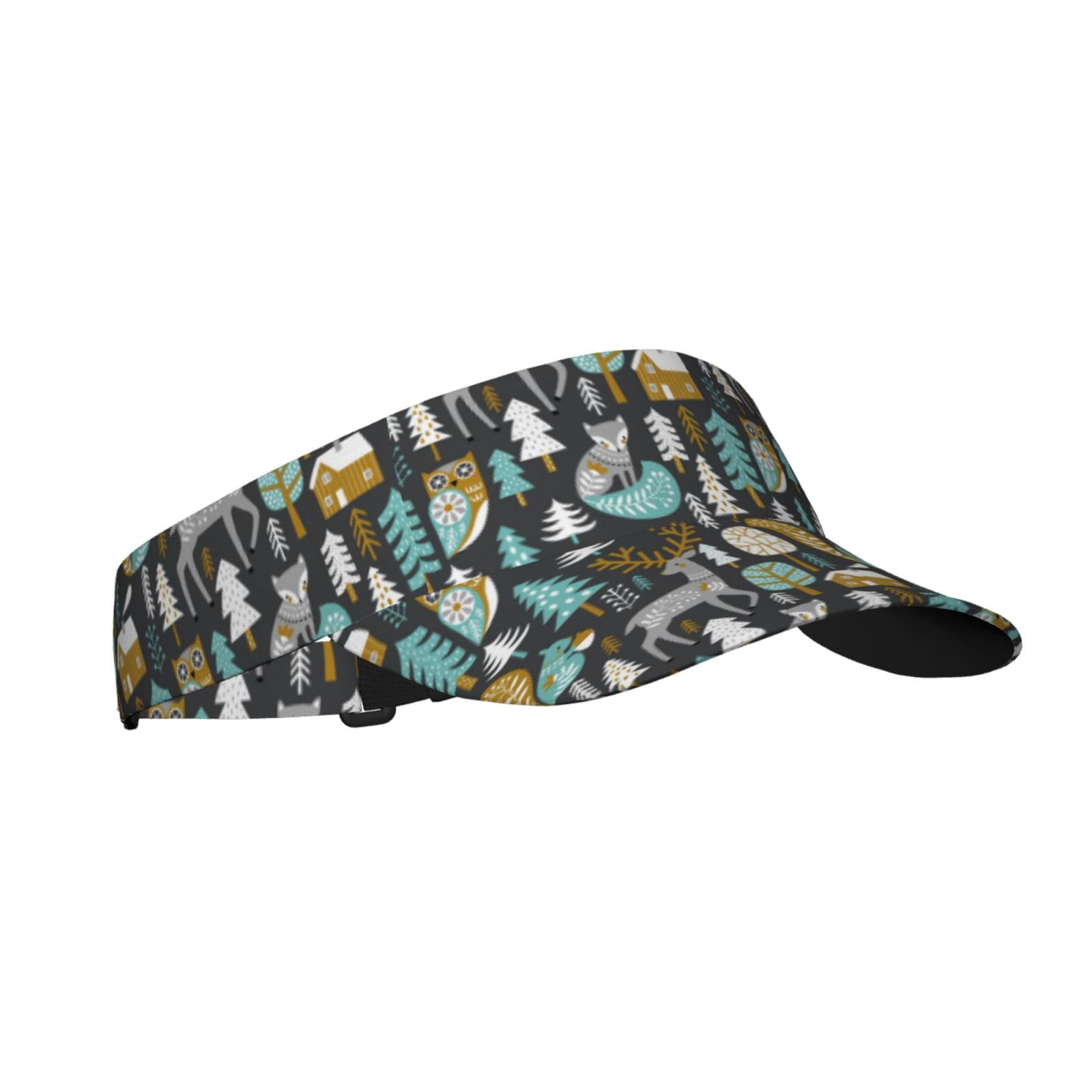 Salouo Moose Squirrel owls tree Pattern Sport Sun Visor Hats,1-Piece of ...