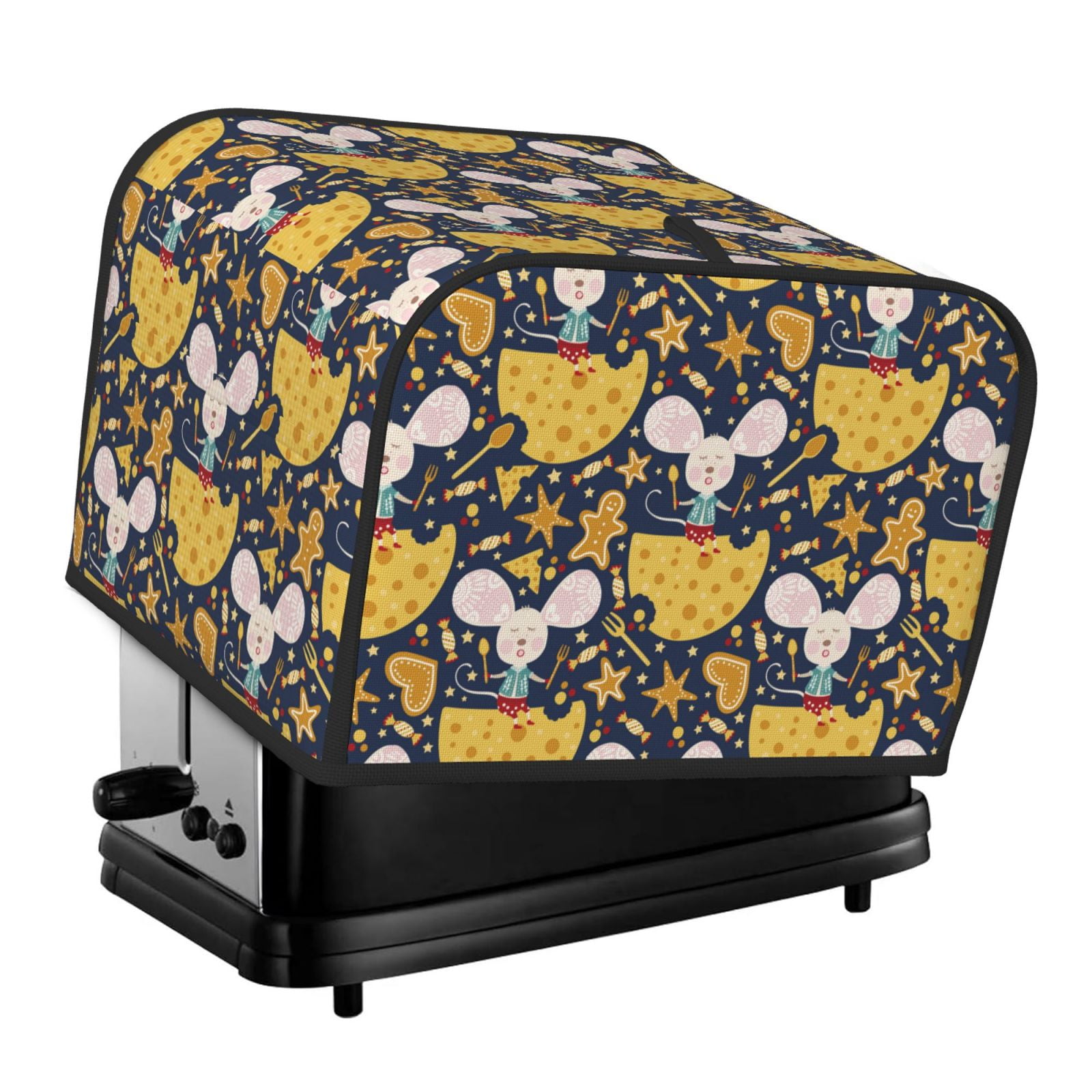 Salouo Mouse Cheese Pattern Four Slice Bread Machine Cover,Universal ...
