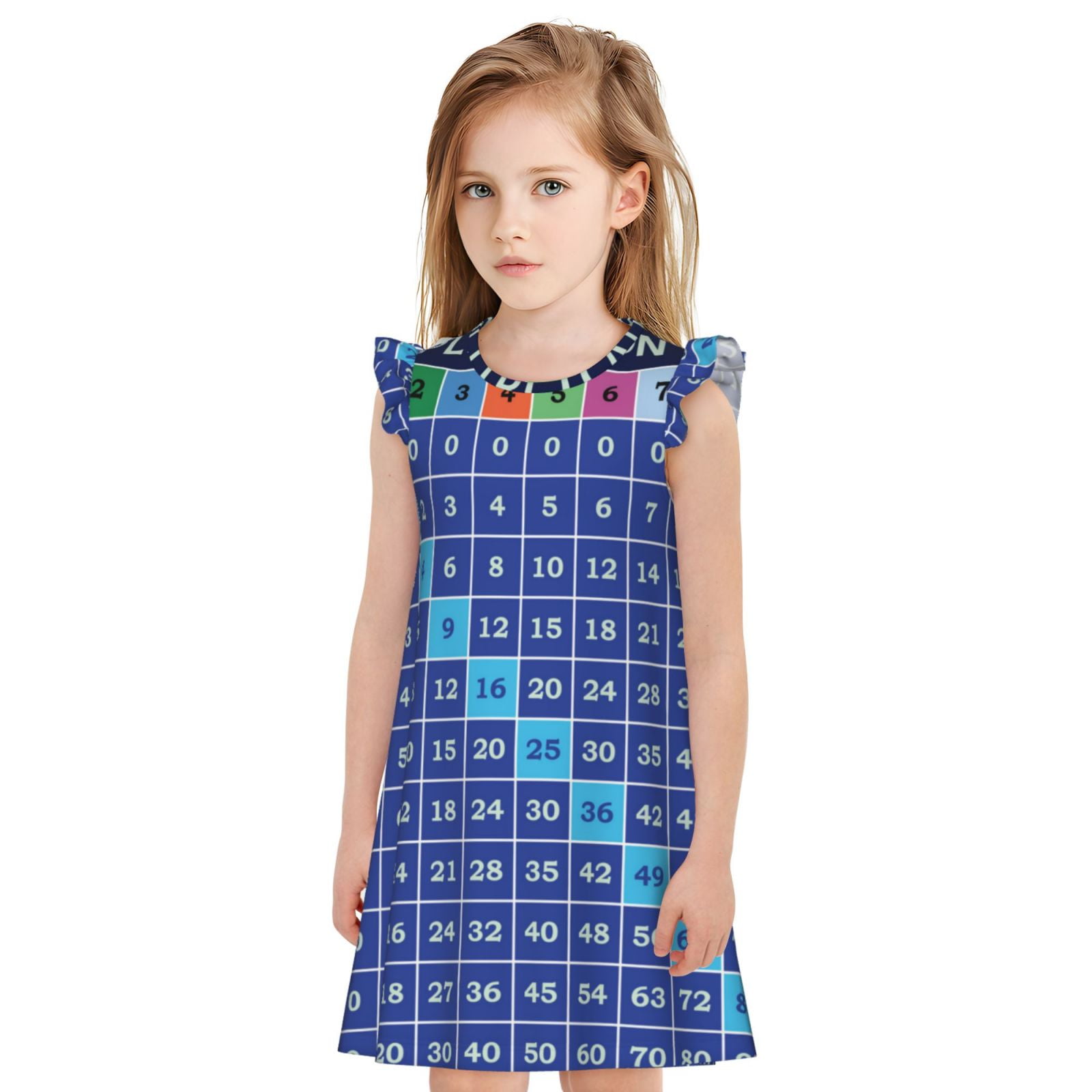 Salouo Multiplication Table Print Nightgowns for Girls,Cute kid’s ...