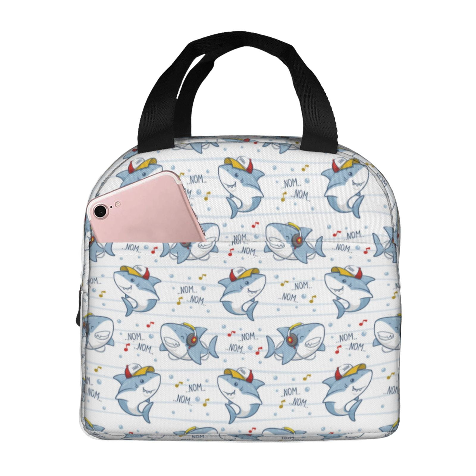 Salouo Music Shark for Unisex Lunch Bag Leakproof Lunch Tote Large ...