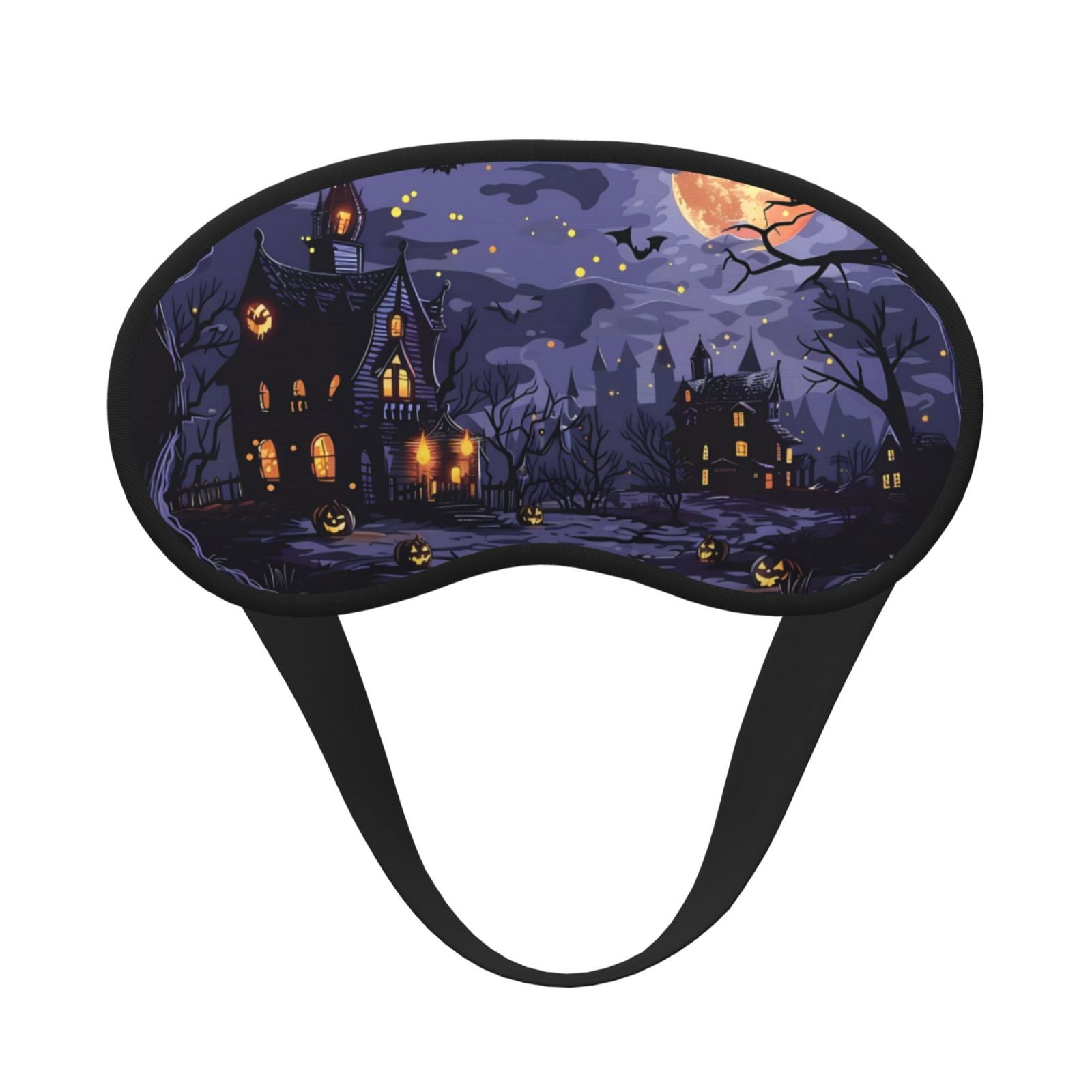 Salouo Mystery House Halloween Night Print Sleep Mask Eye Cover, 1-Pack ...