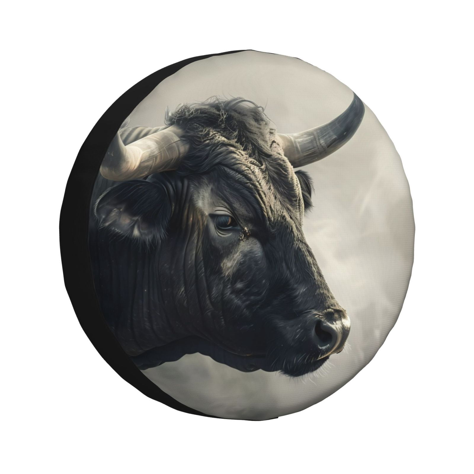 Salouo Mystical Bull in Fog Print Spare Tire Cover 14-17 inch Spare ...